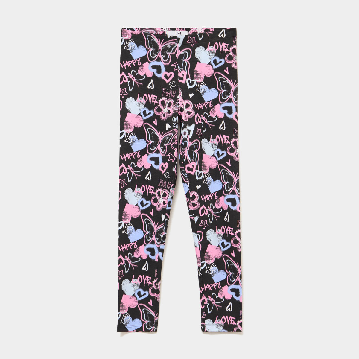 Legging taille élastiquée coton noir fille | La Halle