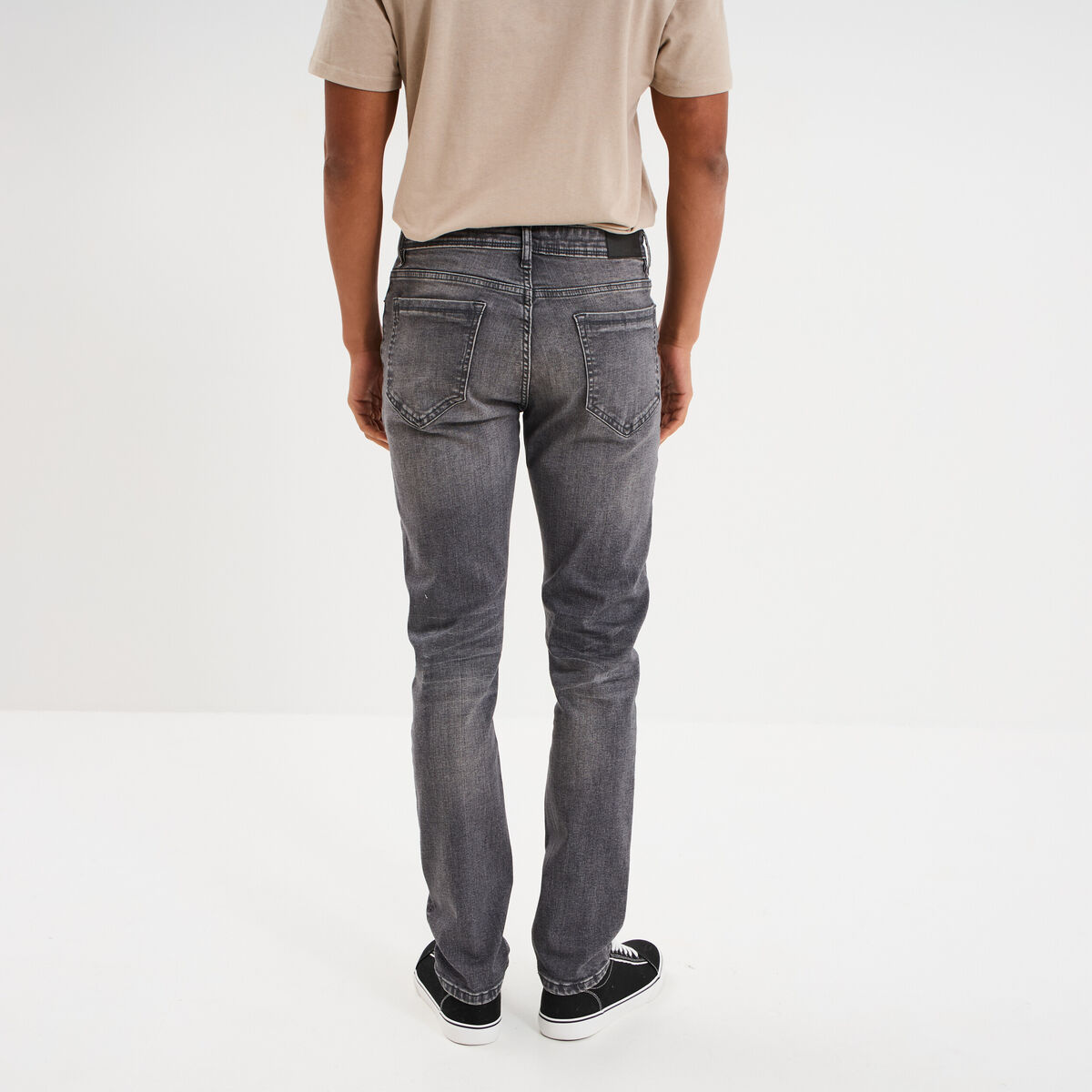 Jeans slim 5 poches denim gris homme | La Halle