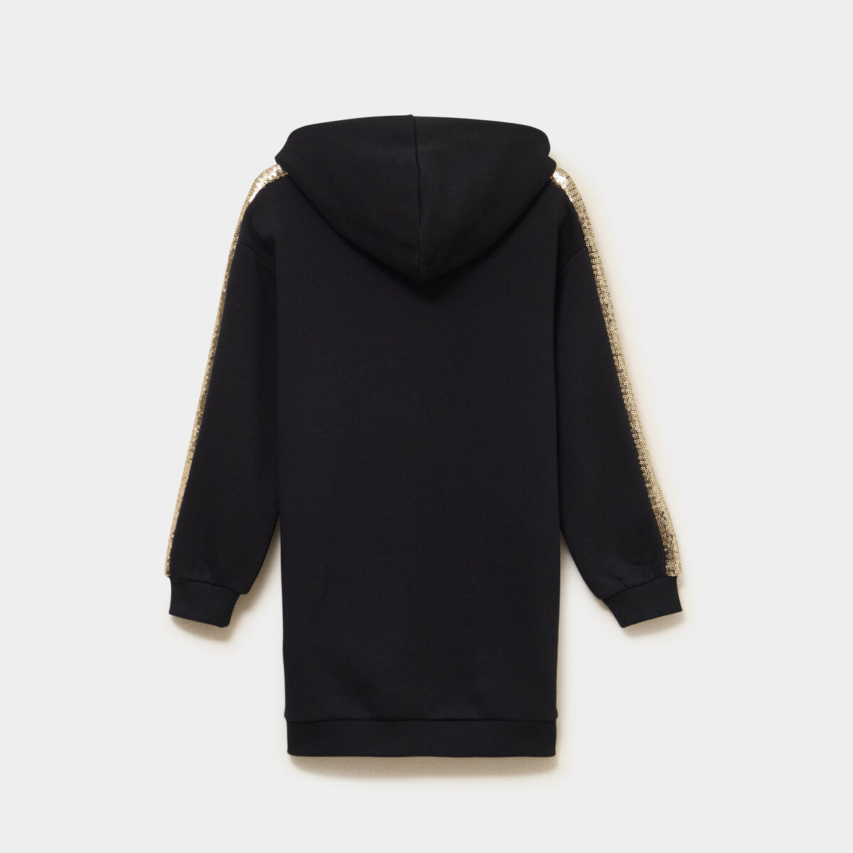 Robe sweat manches à sequins Stitch noir fille | La Halle