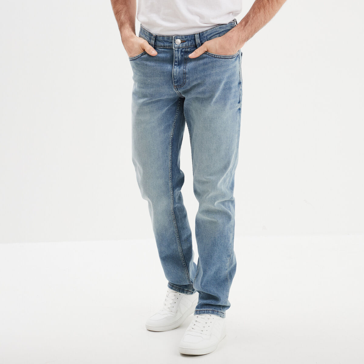 Jeans regular 5 poches denim triple stone homme | La Halle