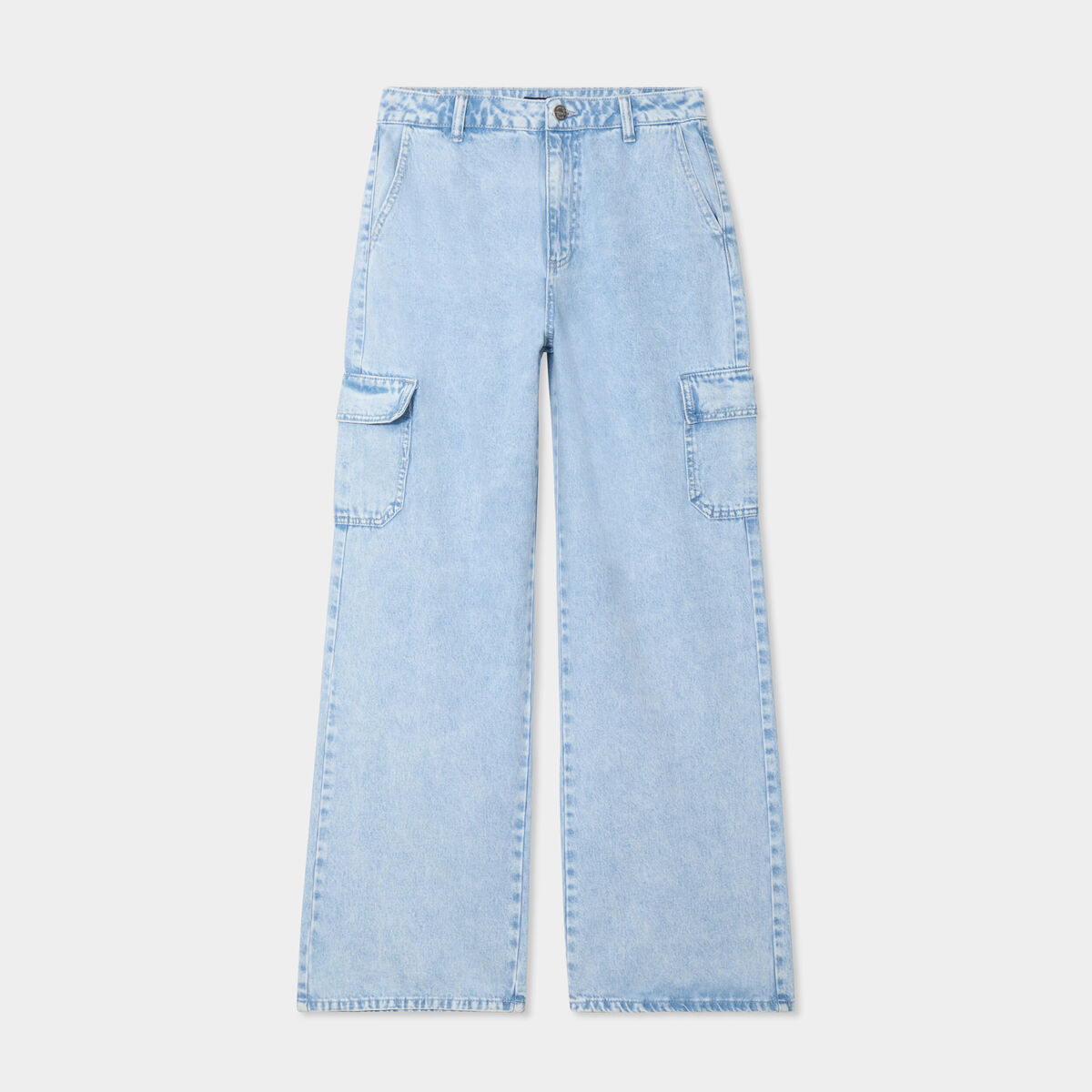 Jeans cargo large taille standard Creeks denim triple stone femme | La ...