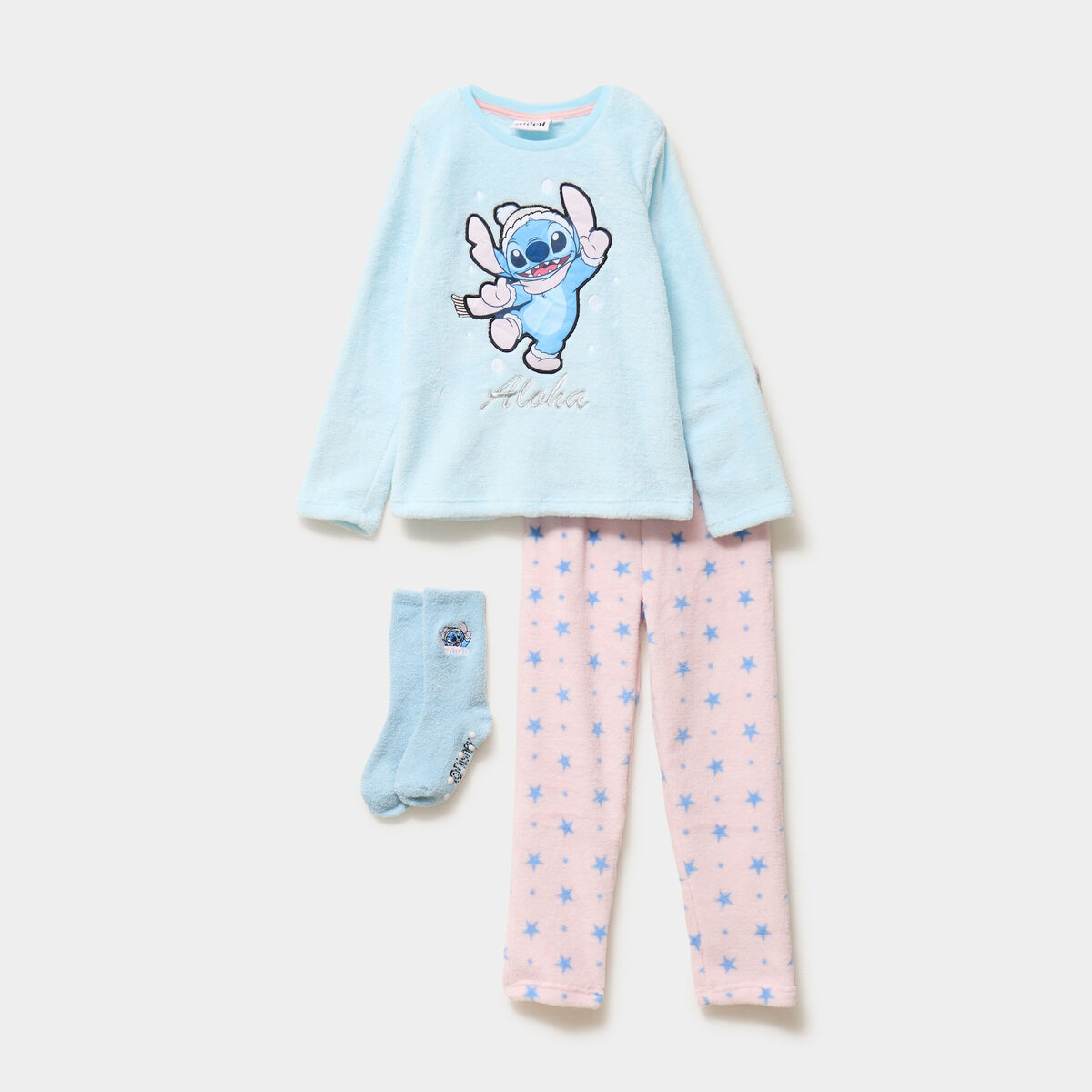 Ensemble pyjama Stitch coffret cadeau bleu fille | La Halle