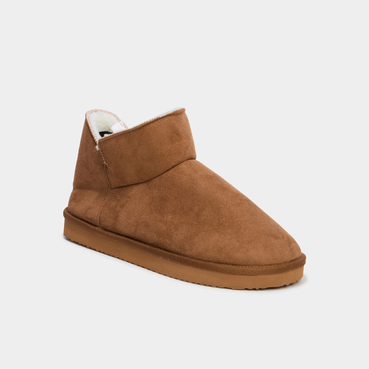 Chaussons boots fourrés camel homme | La Halle