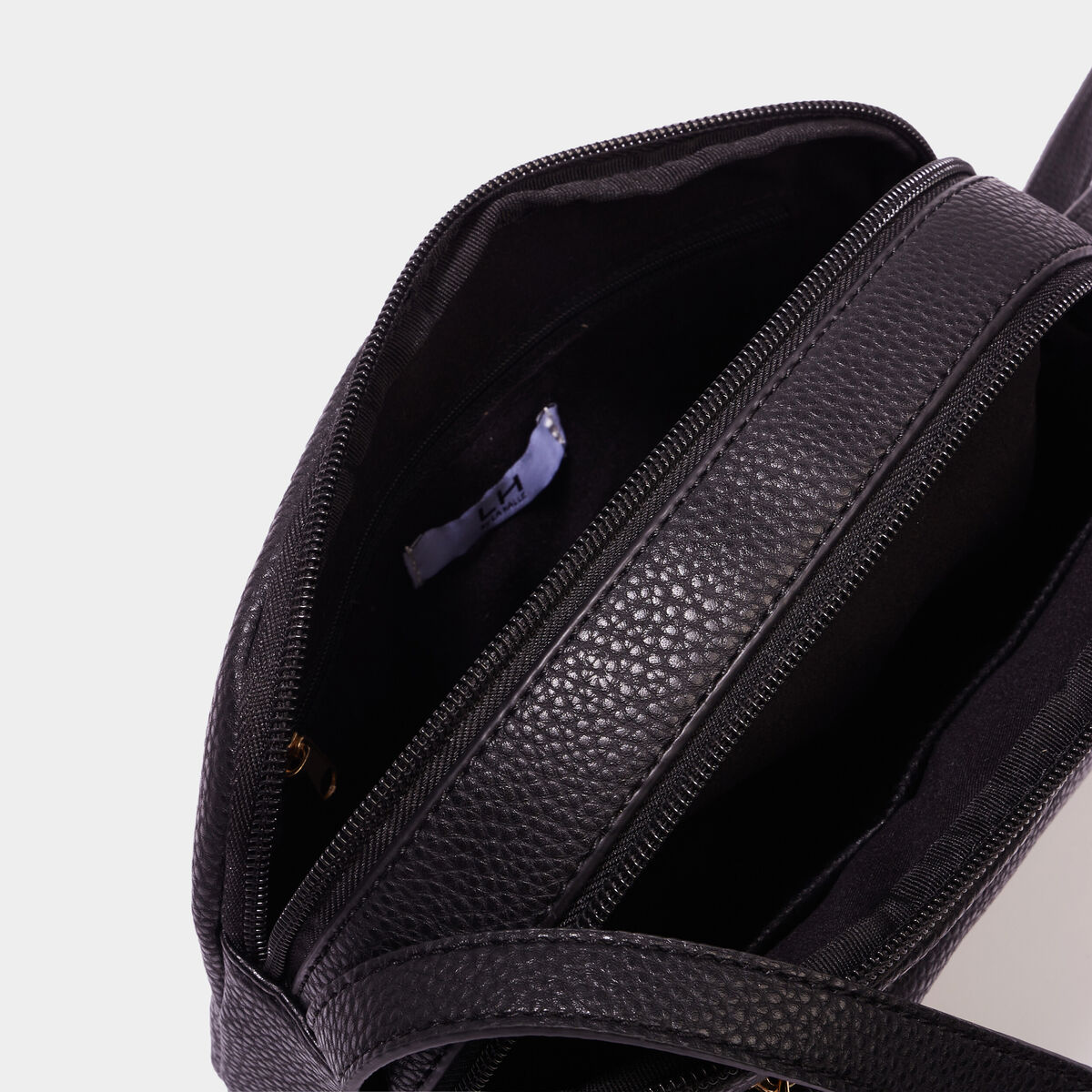 Sac pochette avec poche à rabat noir femme | La Halle