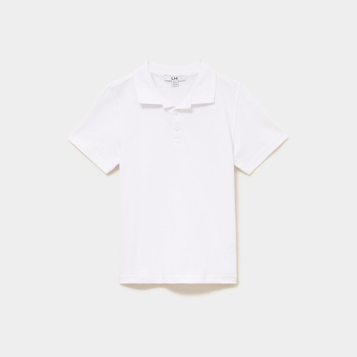 Polo manches courtes à détail brodé blanc garçon | La Halle