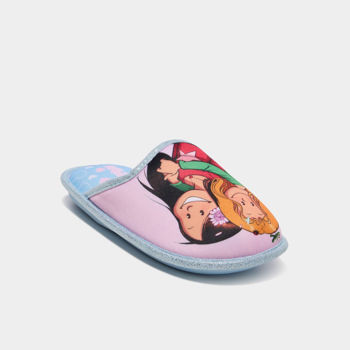 Chaussons mules Les Sisters bleu fille | La Halle