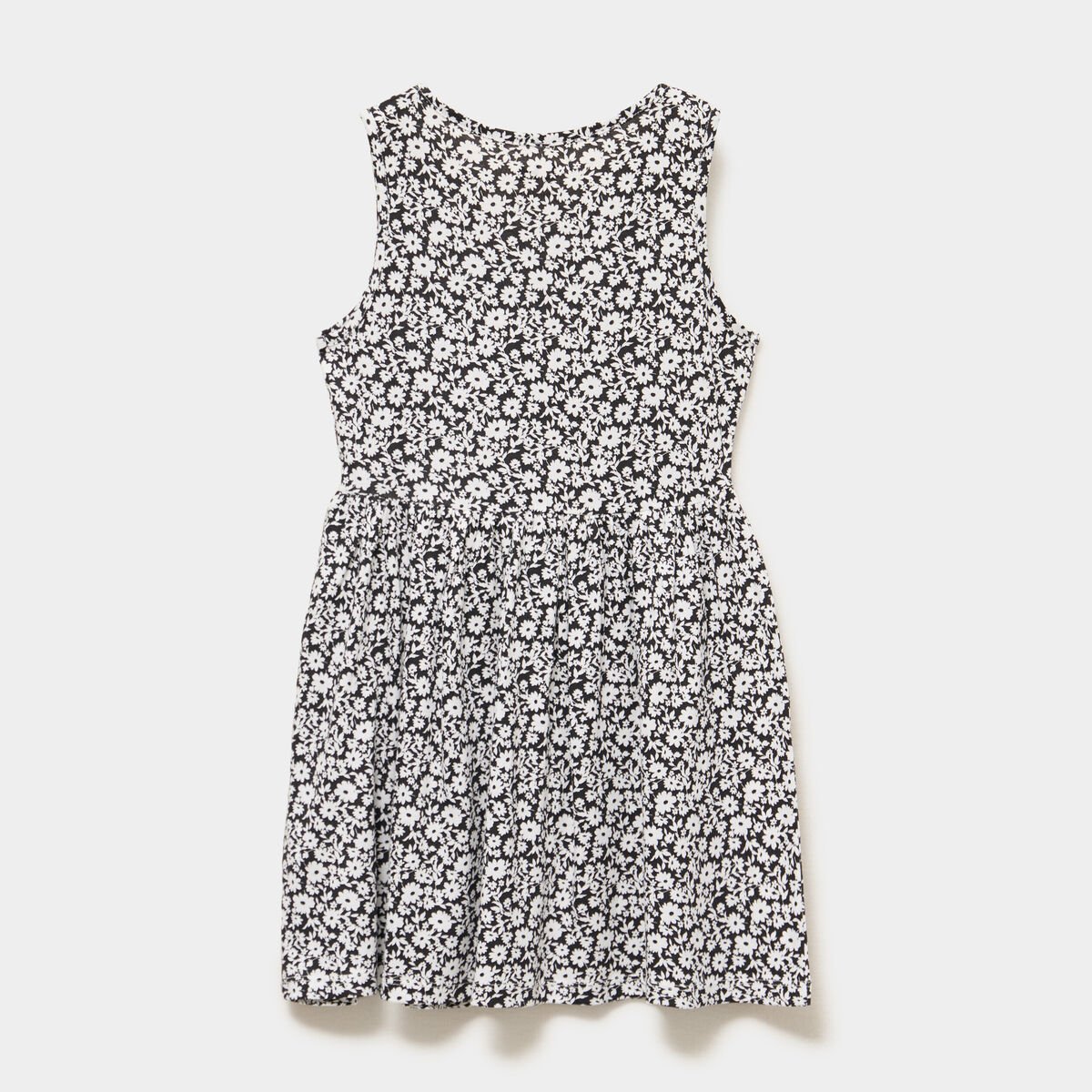 Robe patineuse sans manches coton ecru fille | La Halle