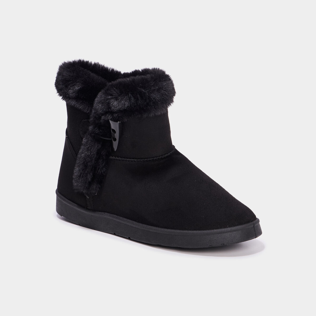Bottines Fourres Femme Noir