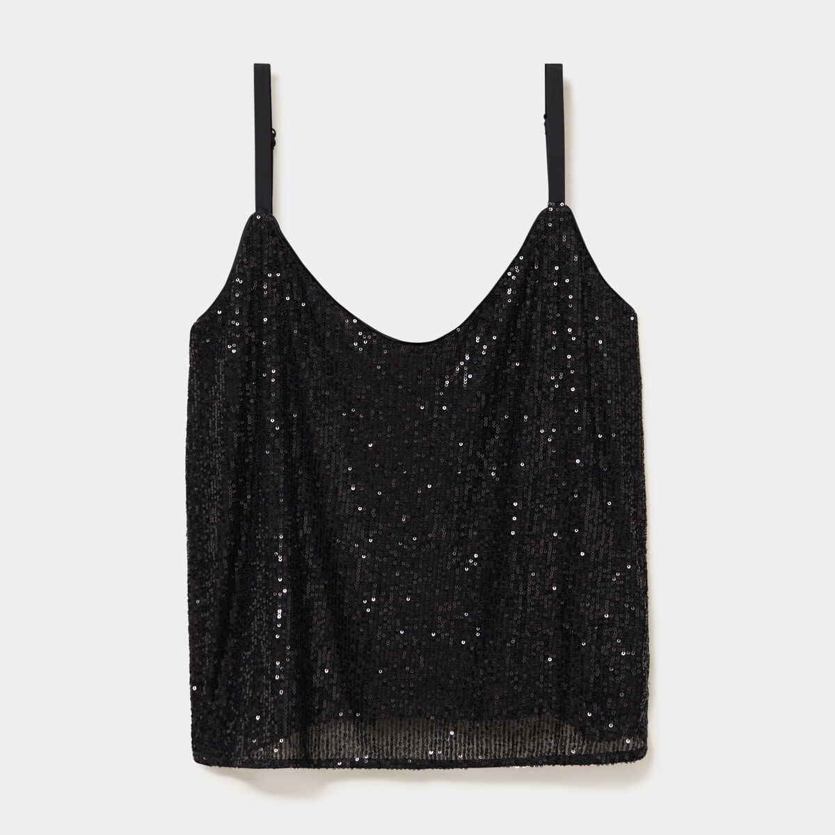 Caraco à sequins noir femme grande taille | La Halle