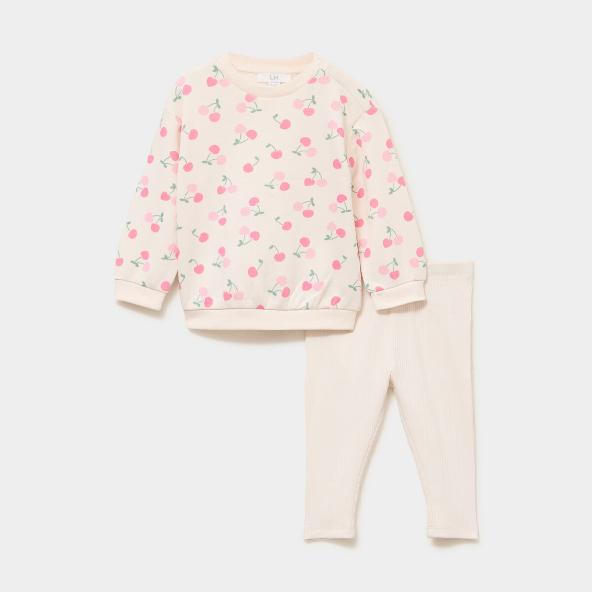 Ensemble sweat et legging creme bébé fille | La Halle