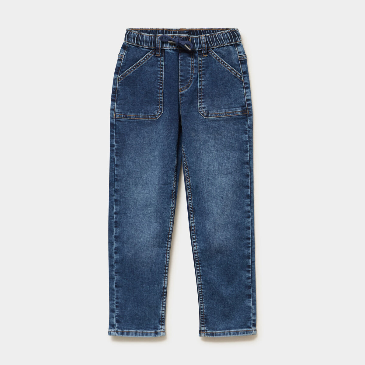 Jeans jogger droit denim stone garçon | La Halle