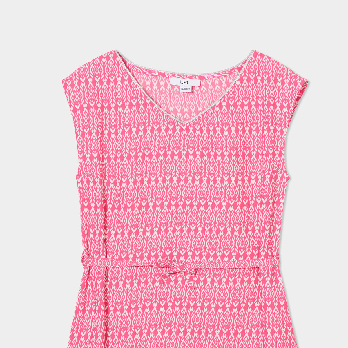 Robe fluide ceinturée rose fushia fille | La Halle