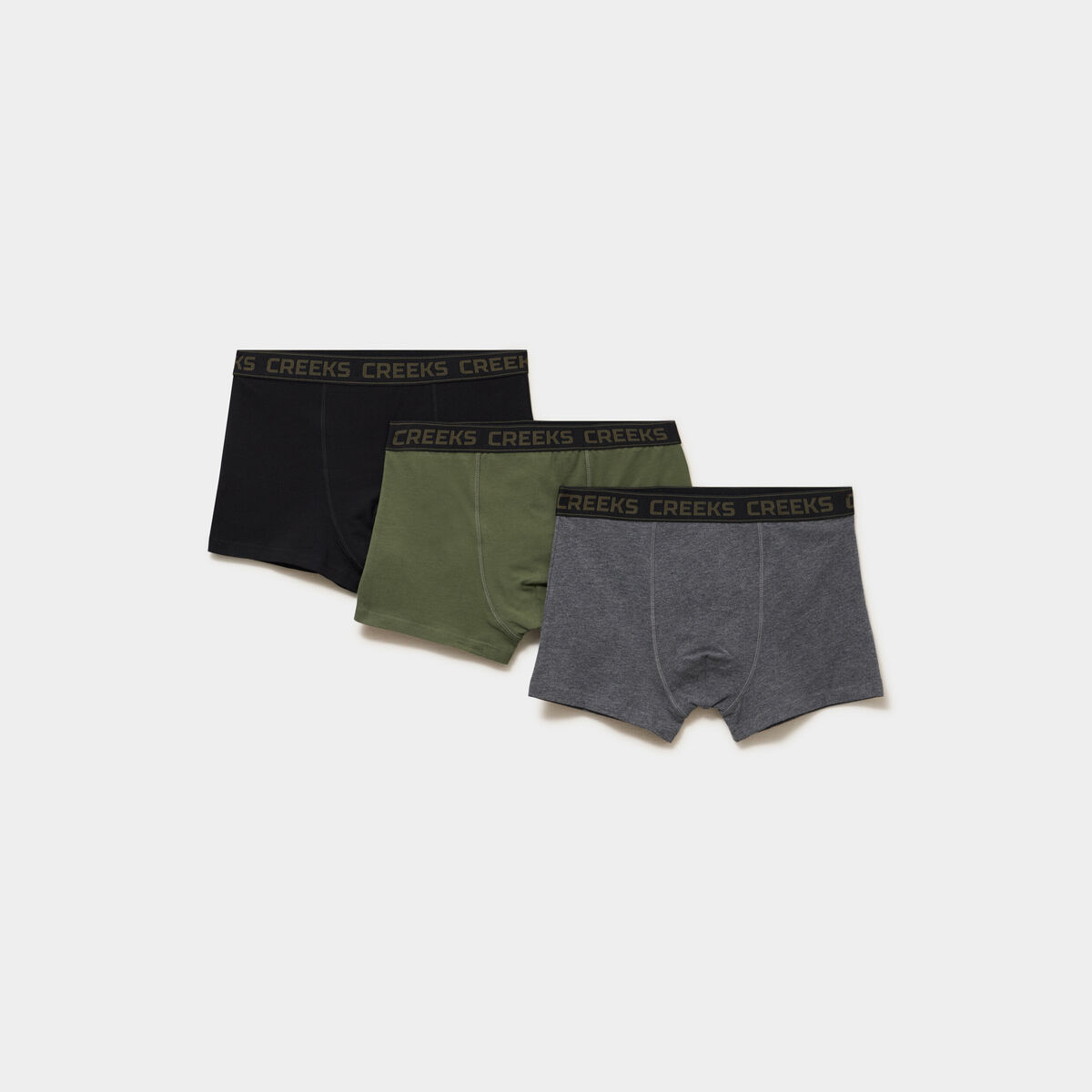 Lot 3 boxers vert kaki homme | La Halle