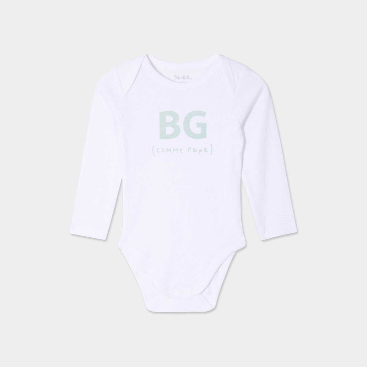 Body US en coton effet velours blanc bébé | La Halle