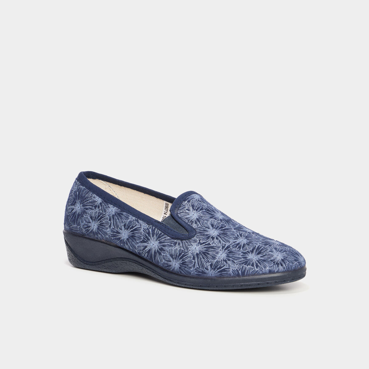 Chaussons compensés bleu femme | La Halle