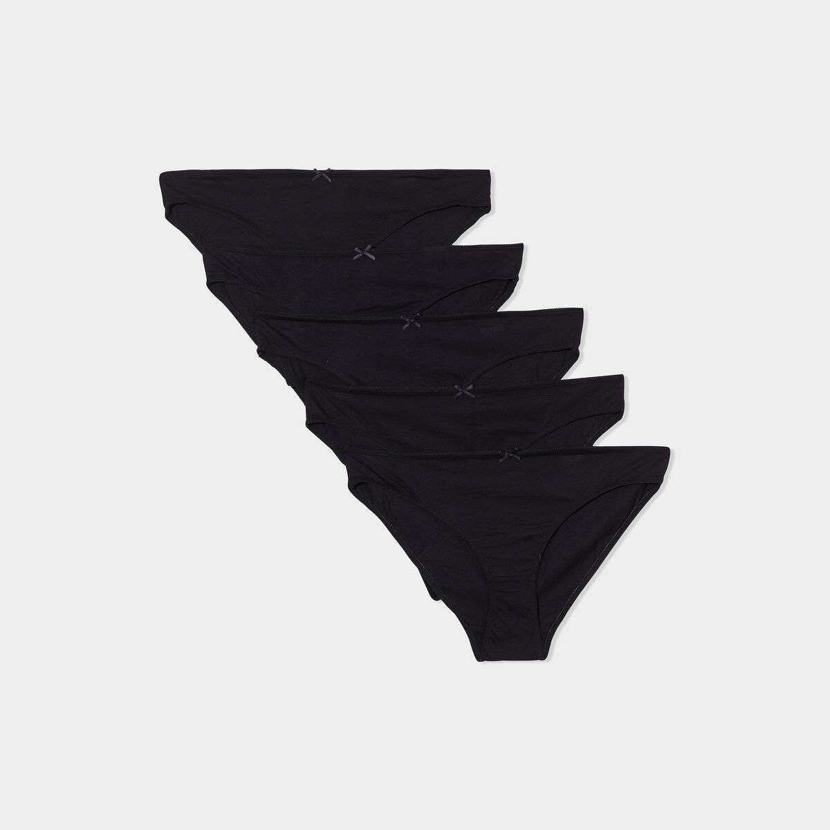 Lot 5 culottes coton noir femme | La Halle
