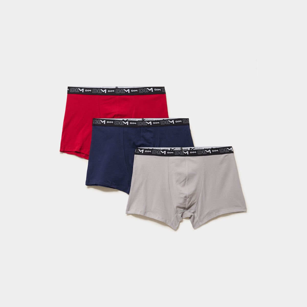 Lot 3 boxers coton stretch DIM bleu pétrole homme | La Halle