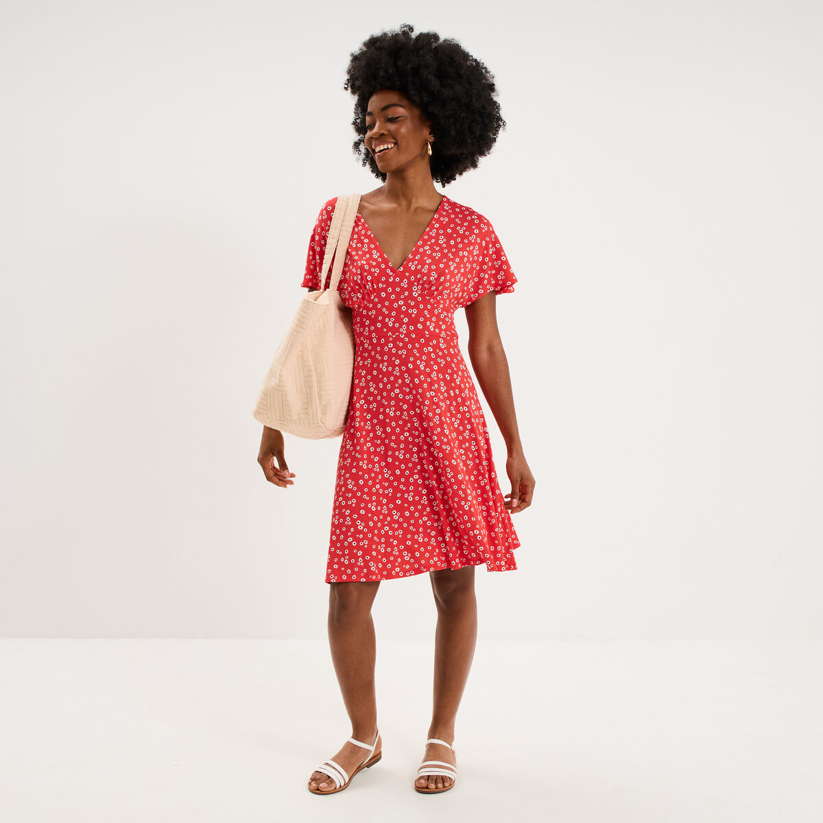 robe-fluide-en-maille-longueur-genou-rouge-coquelicot-femme-la-halle
