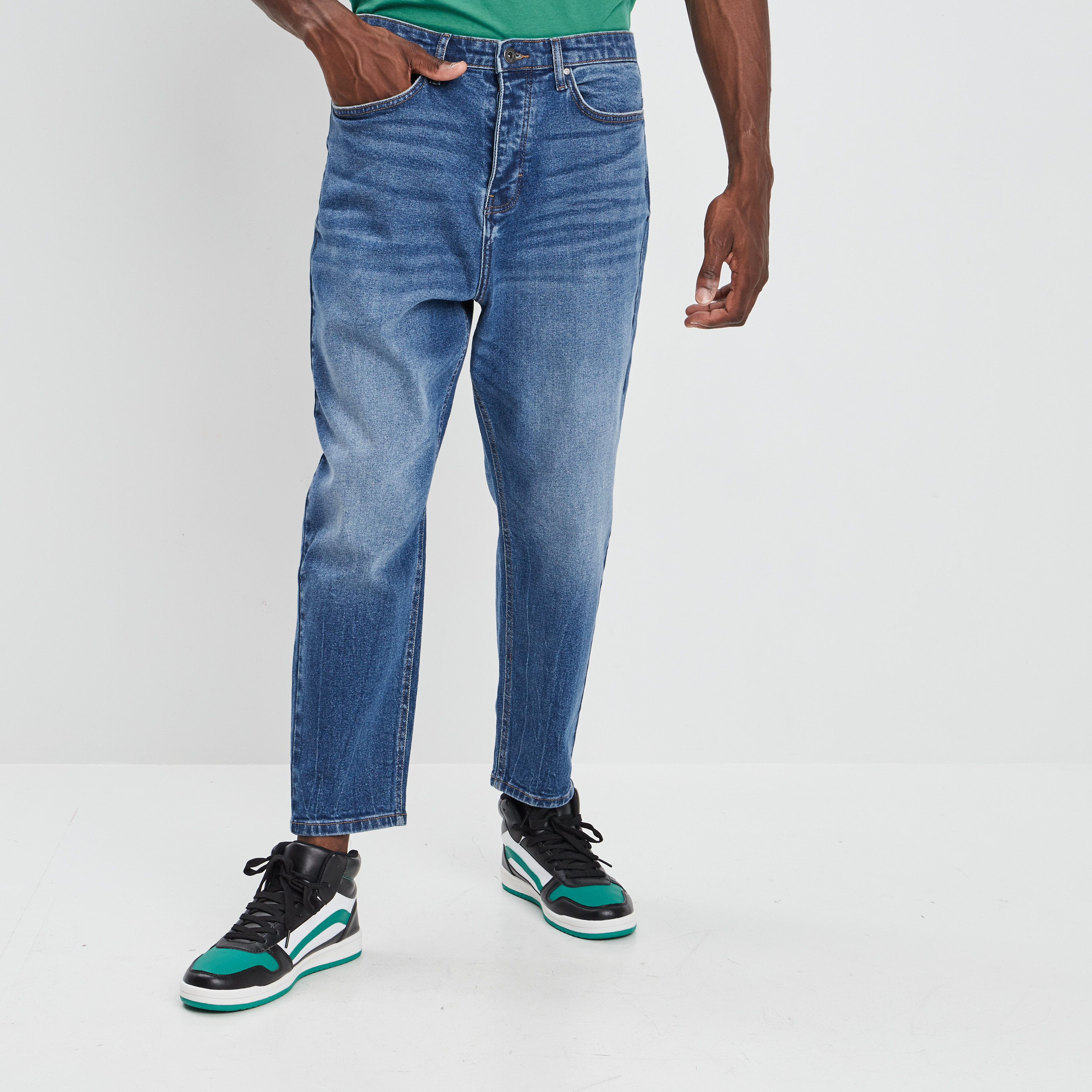 Jeans droit denim stone homme | La Halle