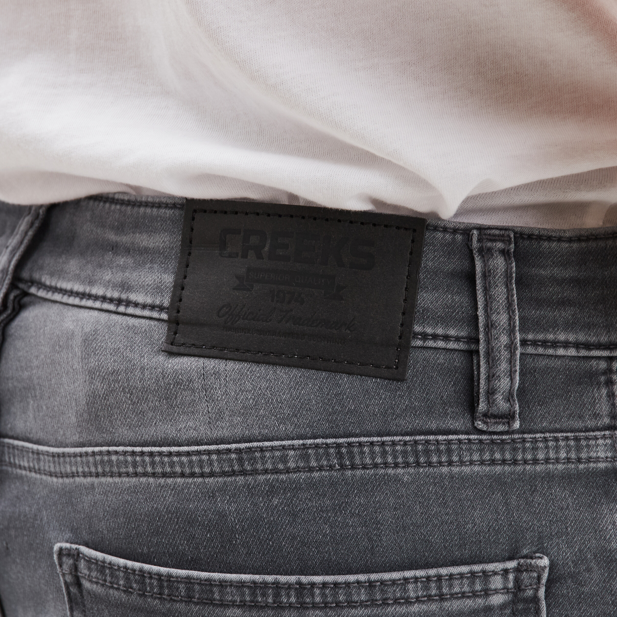 Jean stretch coupe slim denim gris homme | La Halle