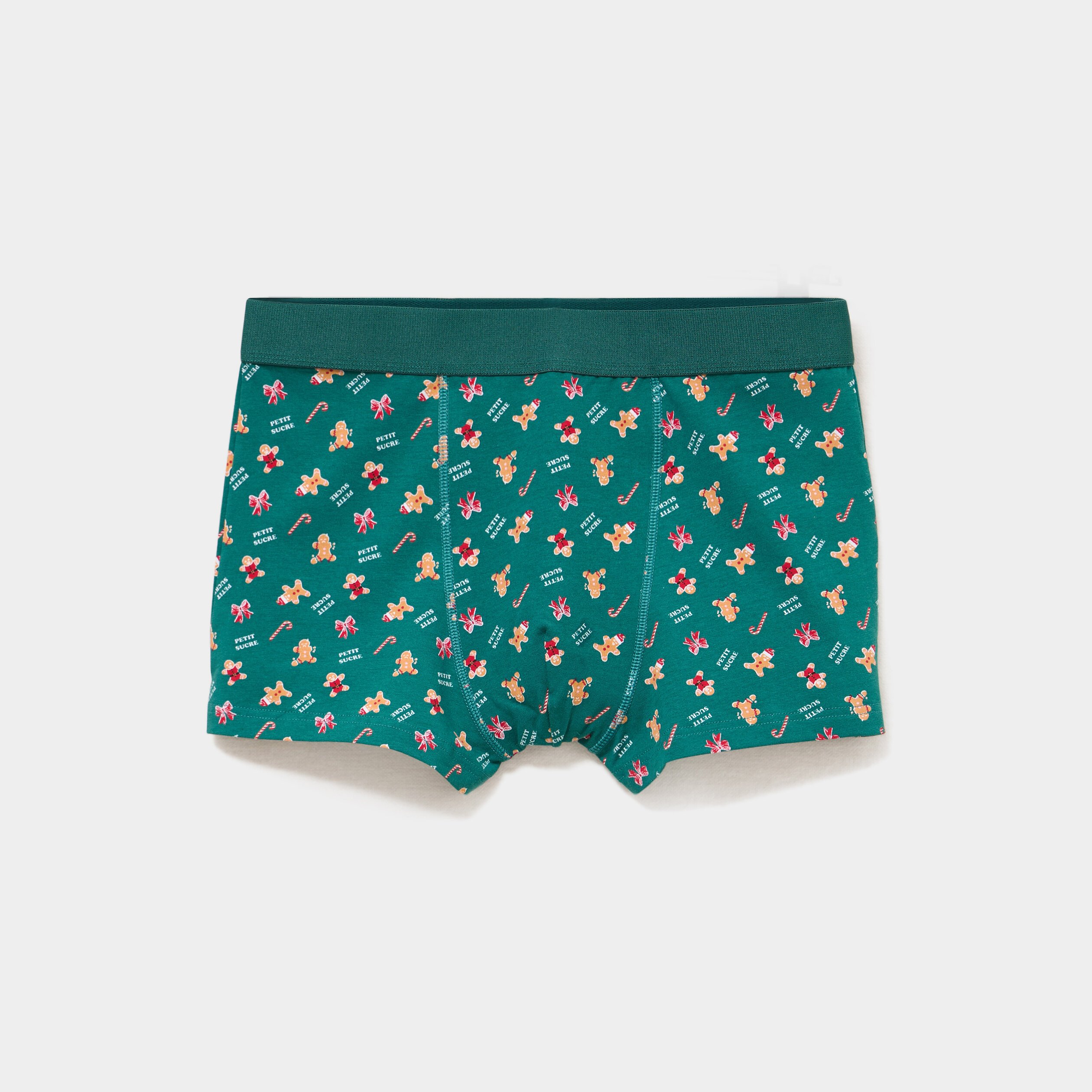 Boxer Noël vert homme | La Halle