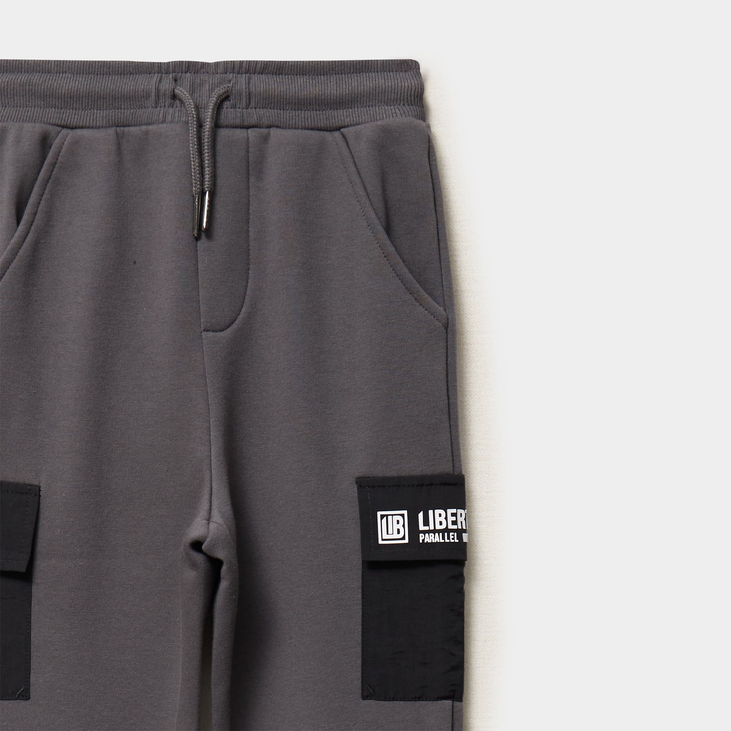 Pantalon de jogging droit doublé chaud gris foncé garçon | La Halle