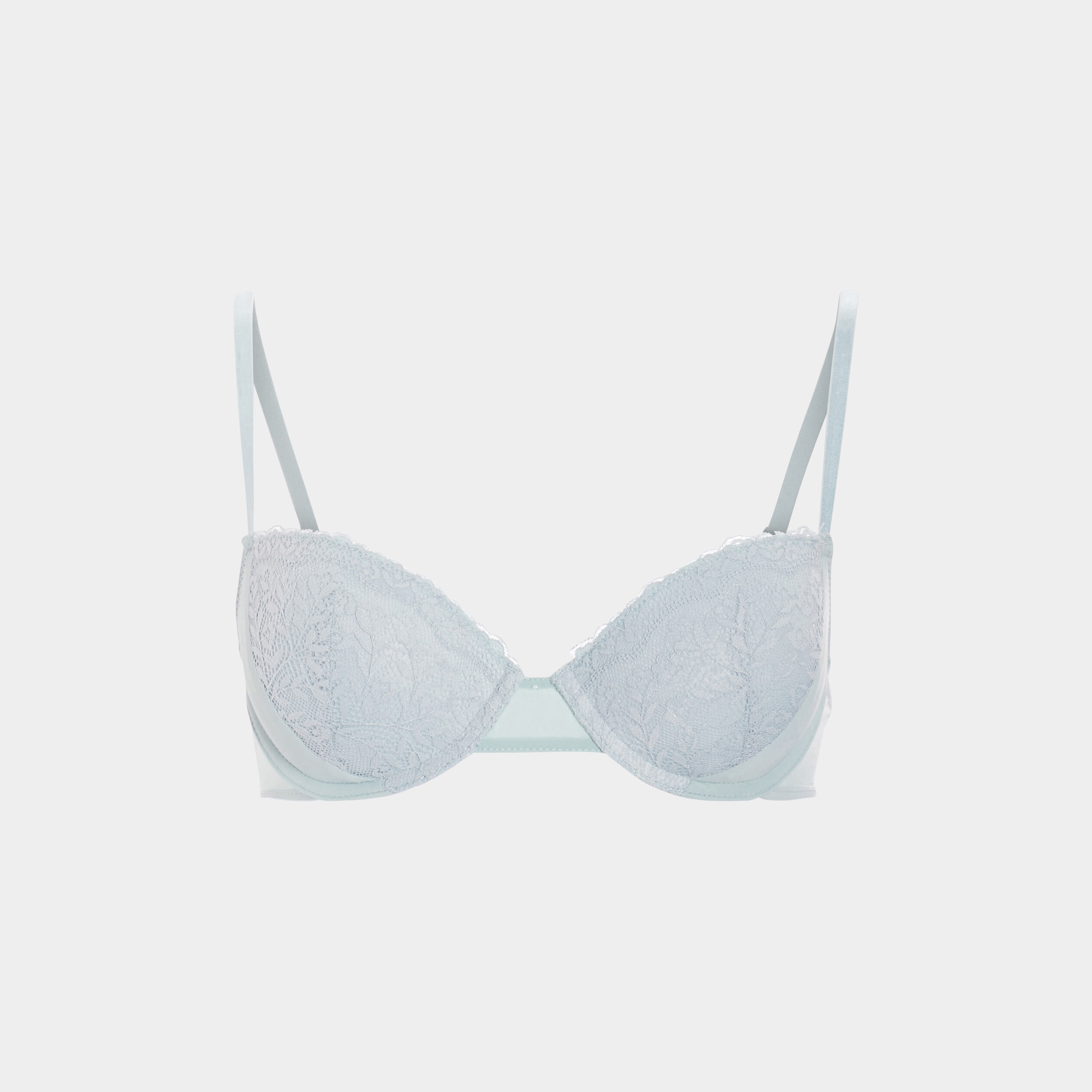 Soutien-gorge push up micro dentelle vert pastel femme | La Halle