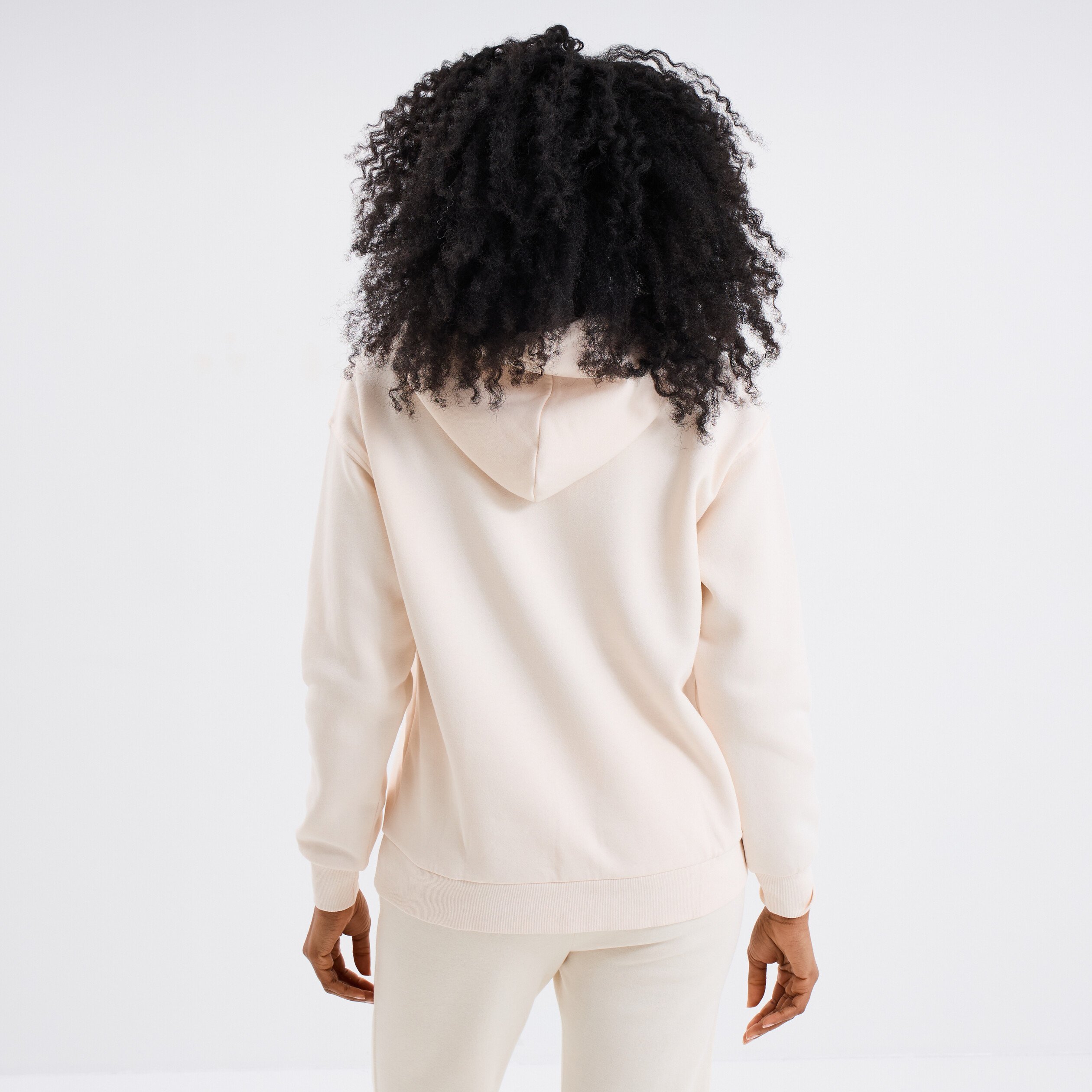 Sweat hoodie molleton à capuche sable femme | La Halle