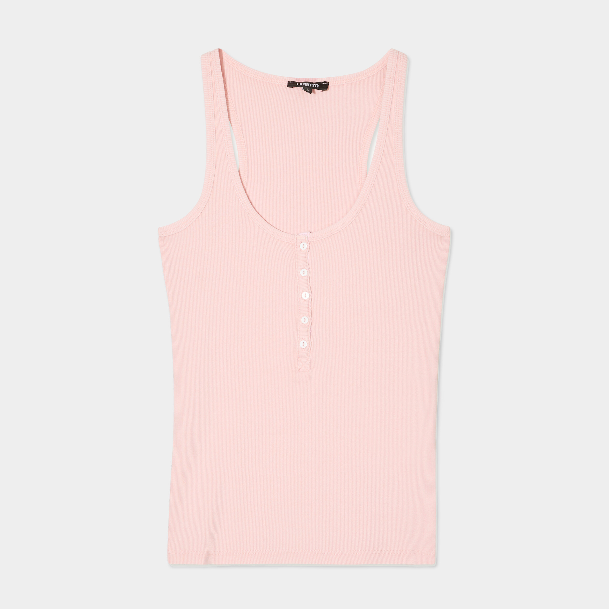 Débardeur col tunisien coton mauve femme | La Halle