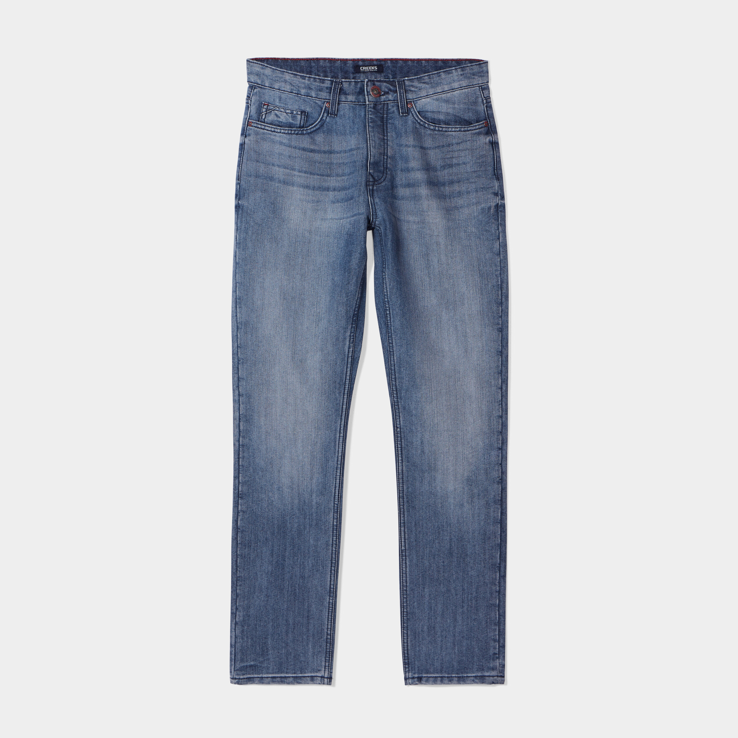 Jeans regular 5 poches Creeks denim bleach homme | La Halle