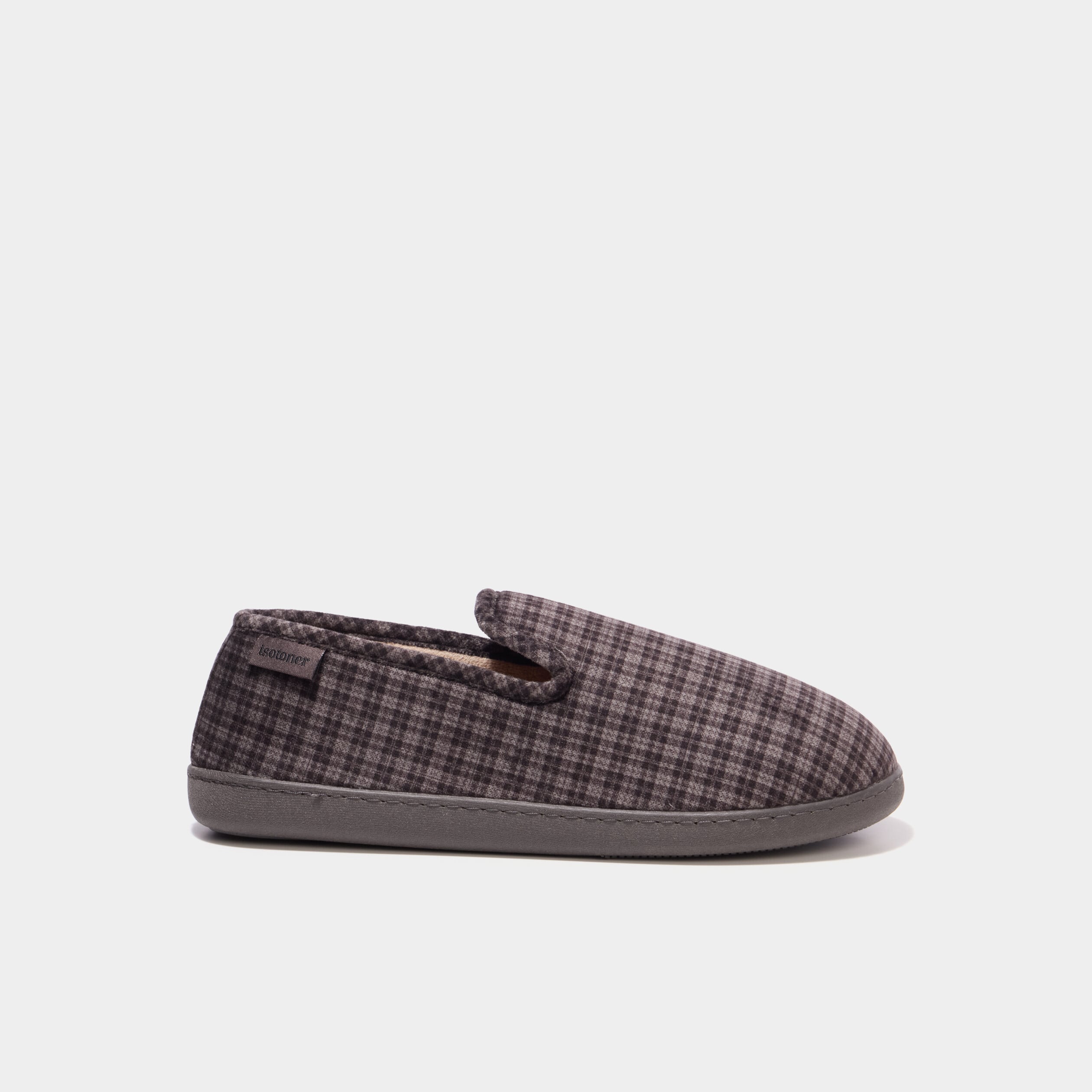 Chaussons fourrés Isotoner gris homme | La Halle