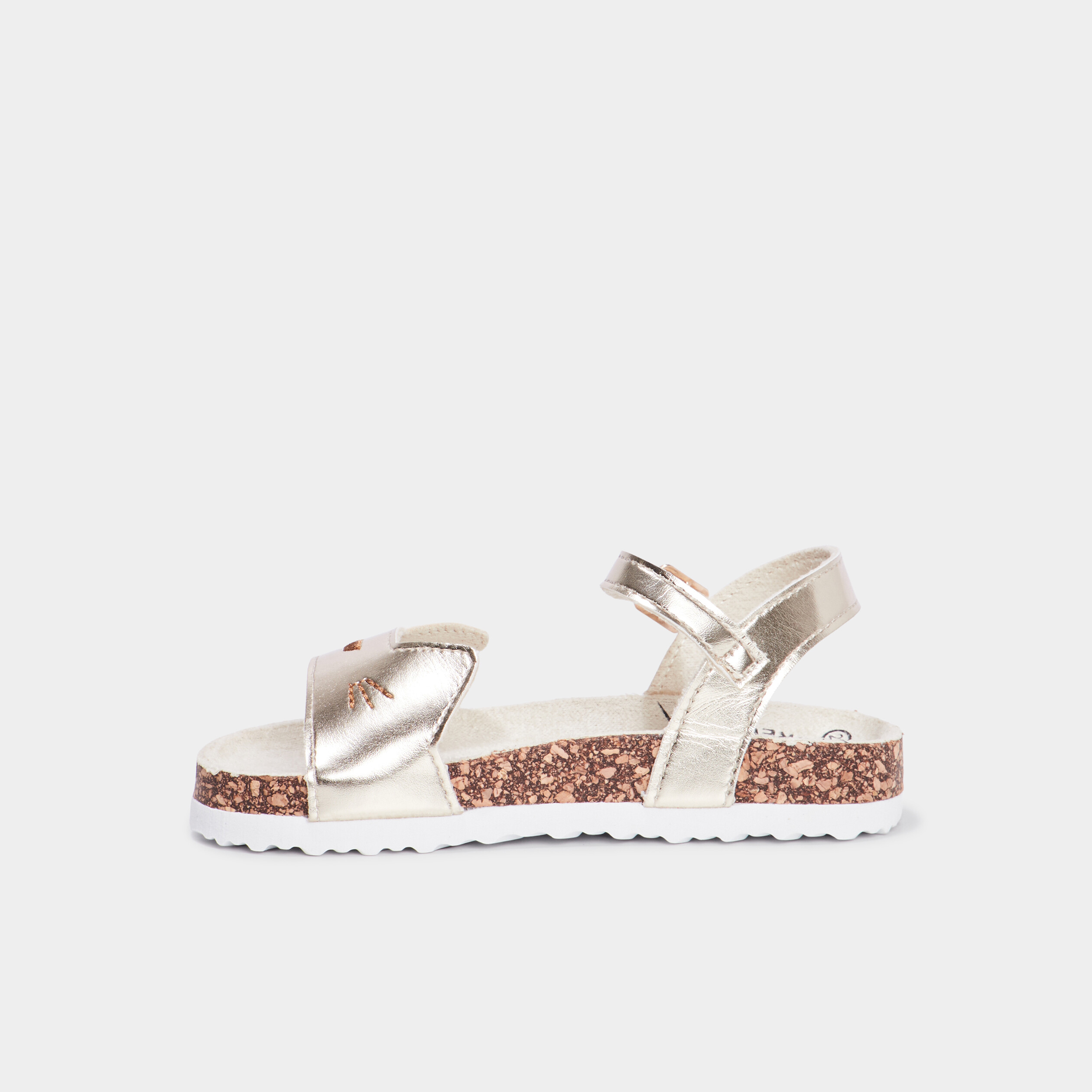 Sandales métallisées jaune or fille | La Halle