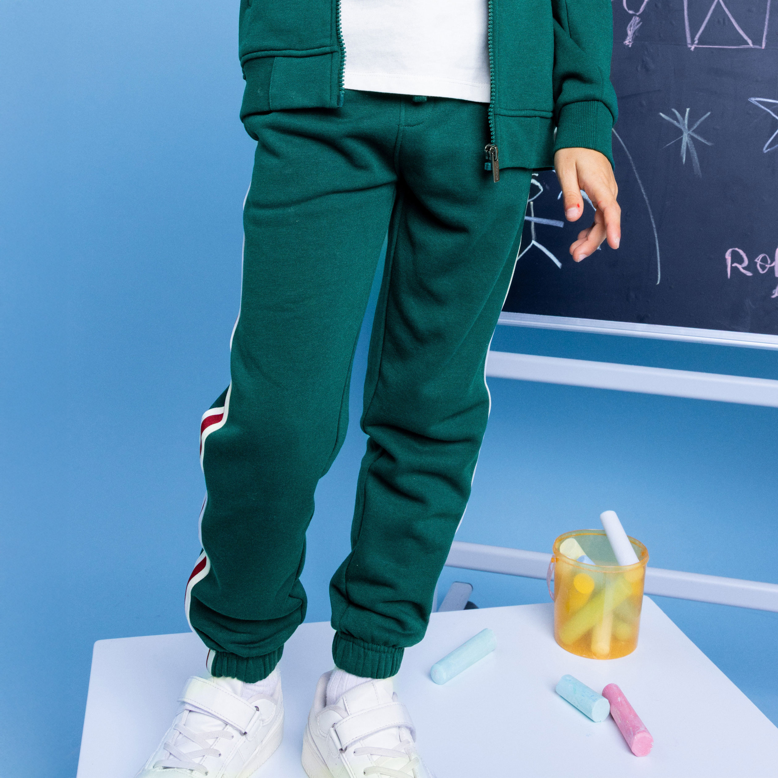 Pantalon de jogging regular élastiqué vert foncé garçon | La Halle