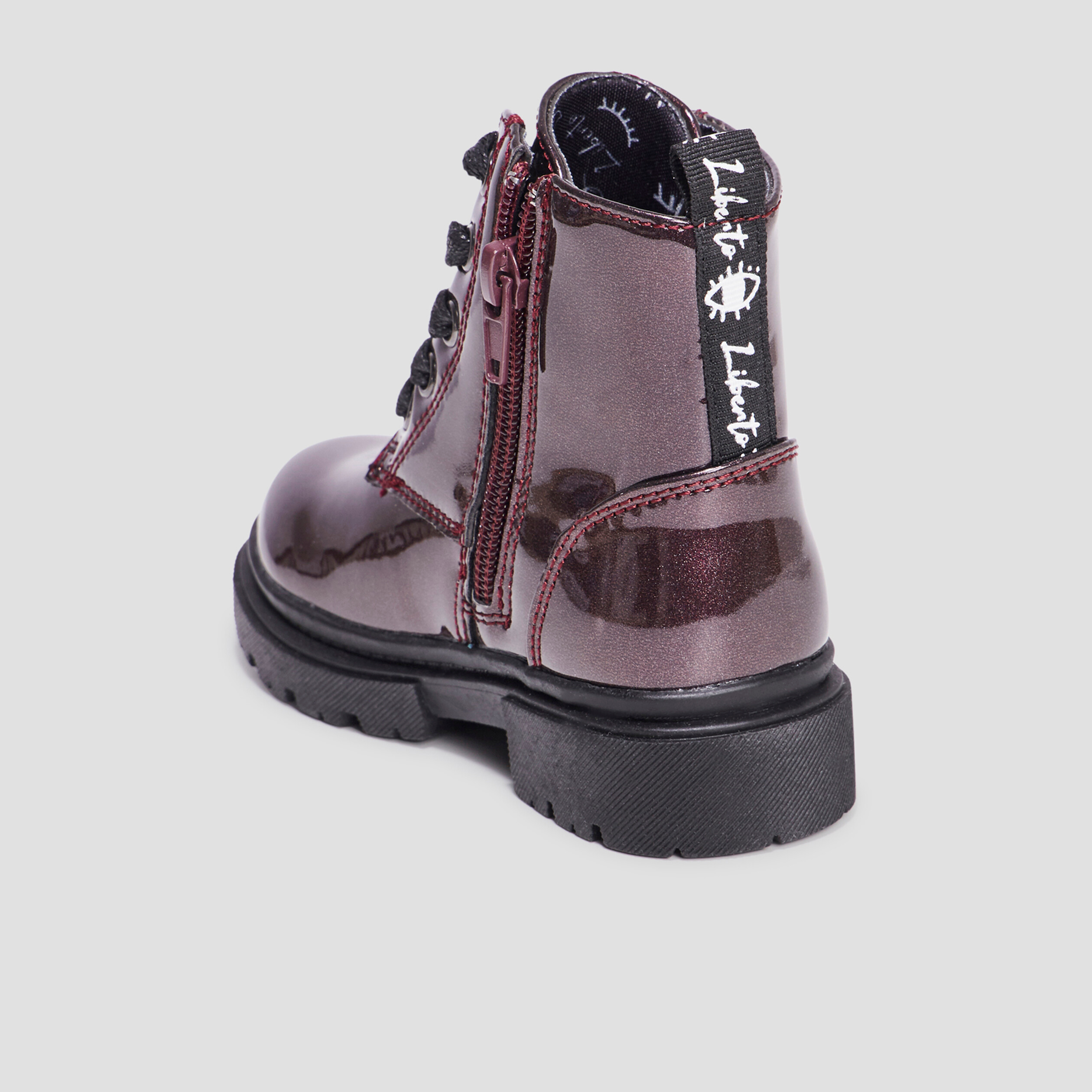 Bottines crantées zippées Liberto bordeaux fille | La Halle