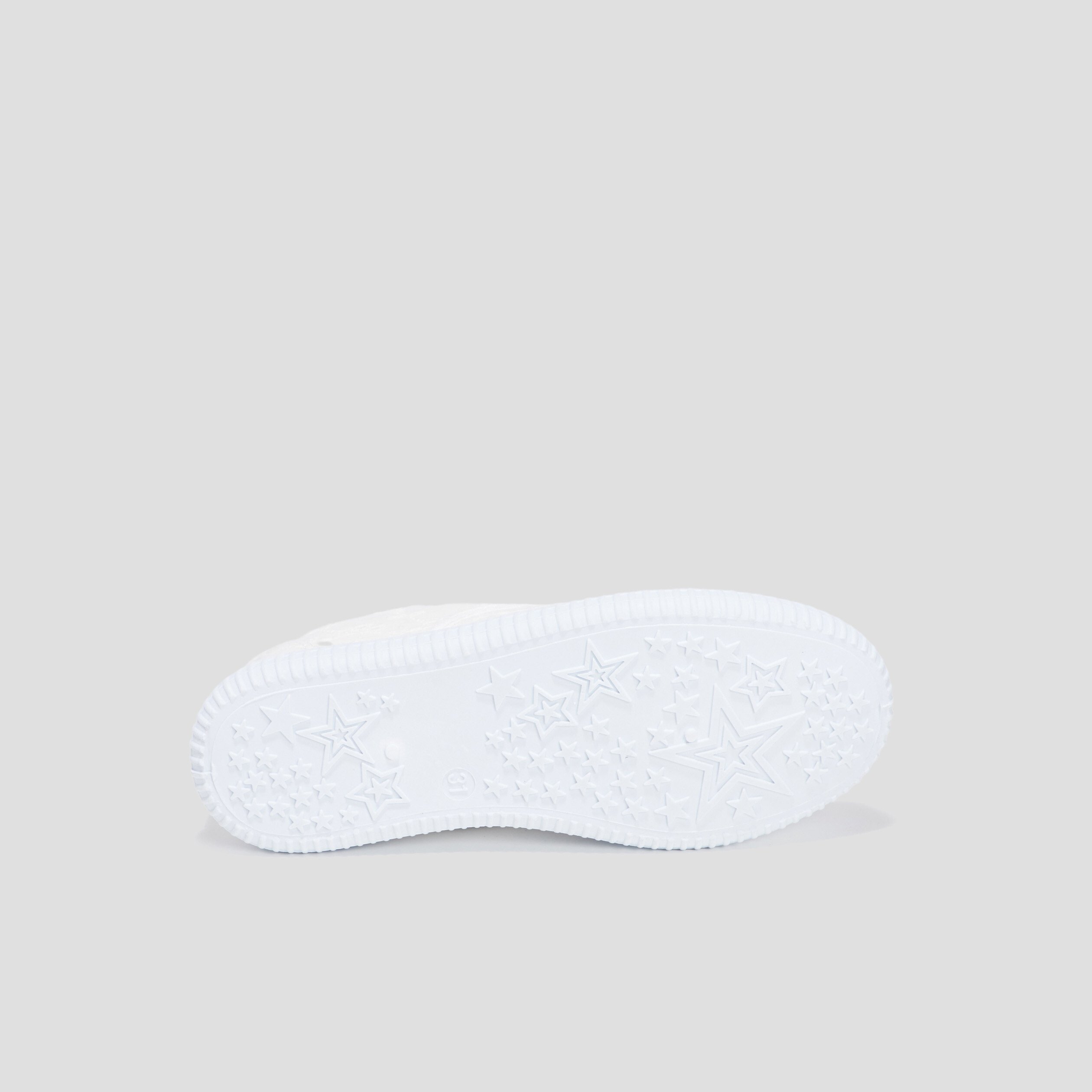 Tennis broderie anglaise à bout renforcé blanc fille | La Halle