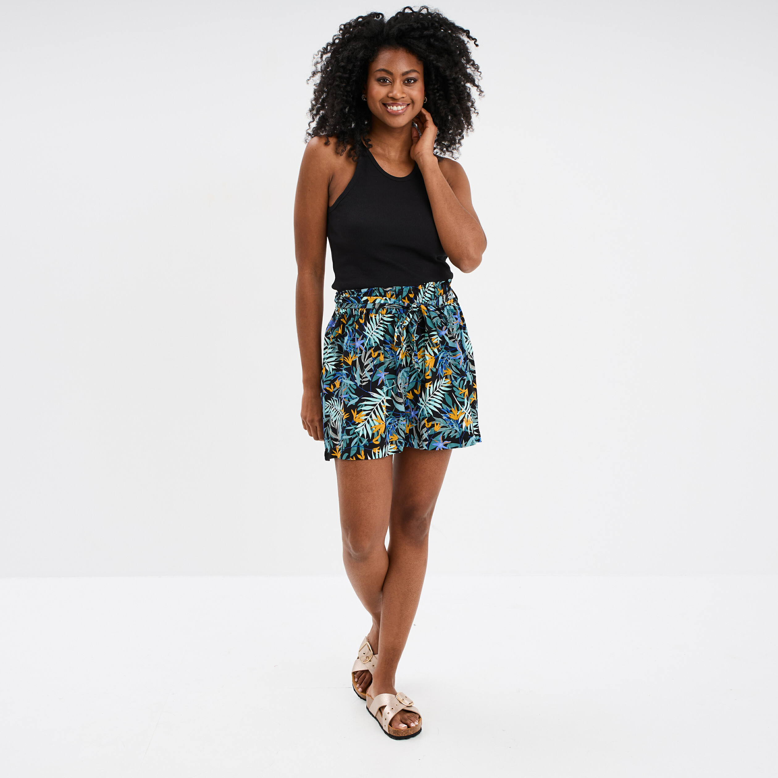 Short ample fluide noir femme | La Halle