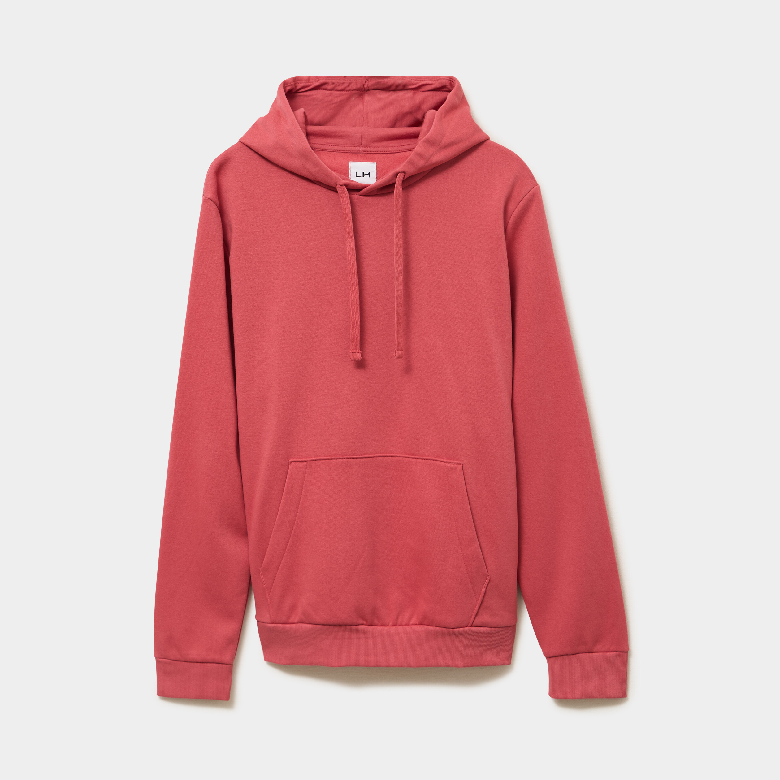 Sweat molleton à capuche hoodie rose framboise homme | La Halle