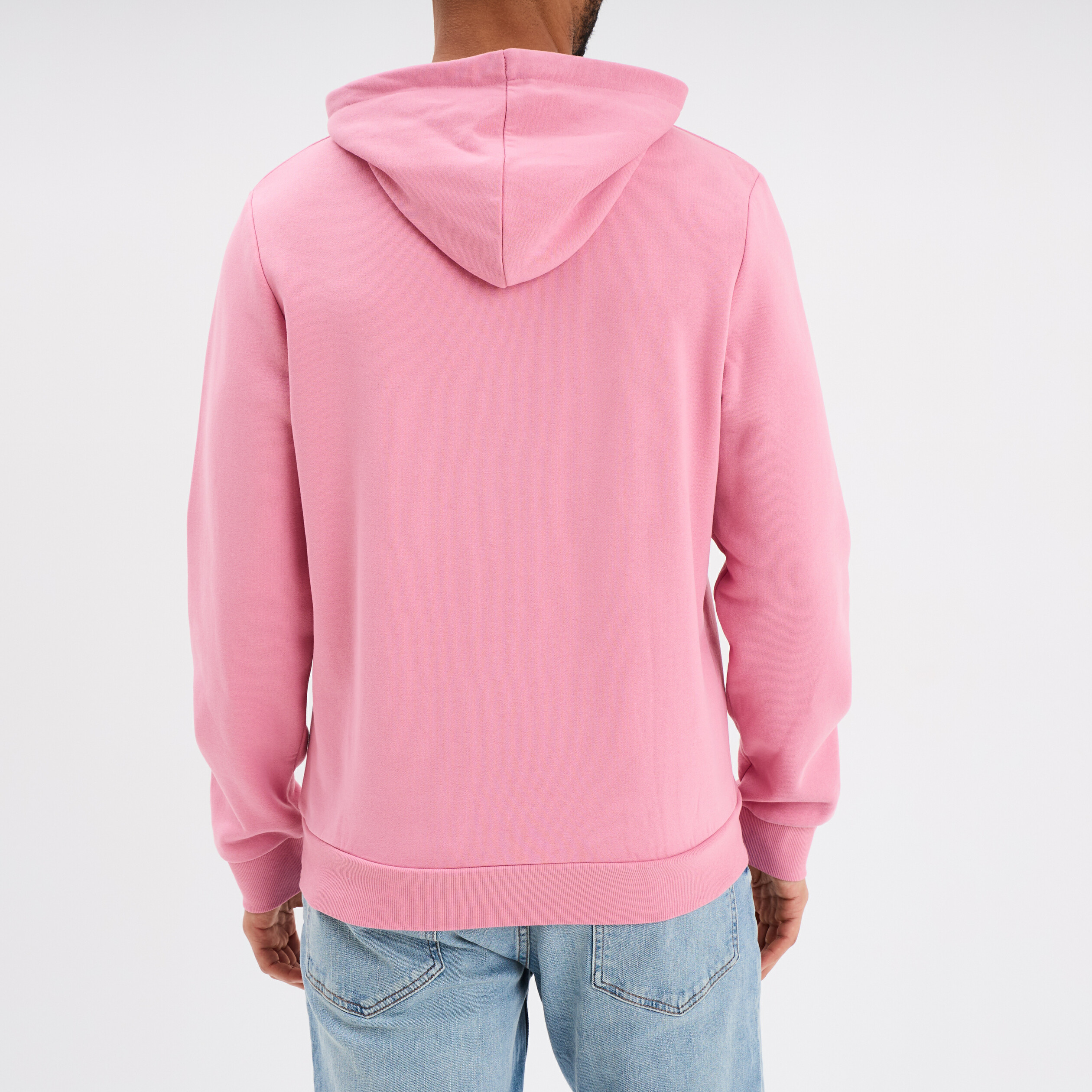 Sweat molleton à capuche hoodie rose homme | La Halle