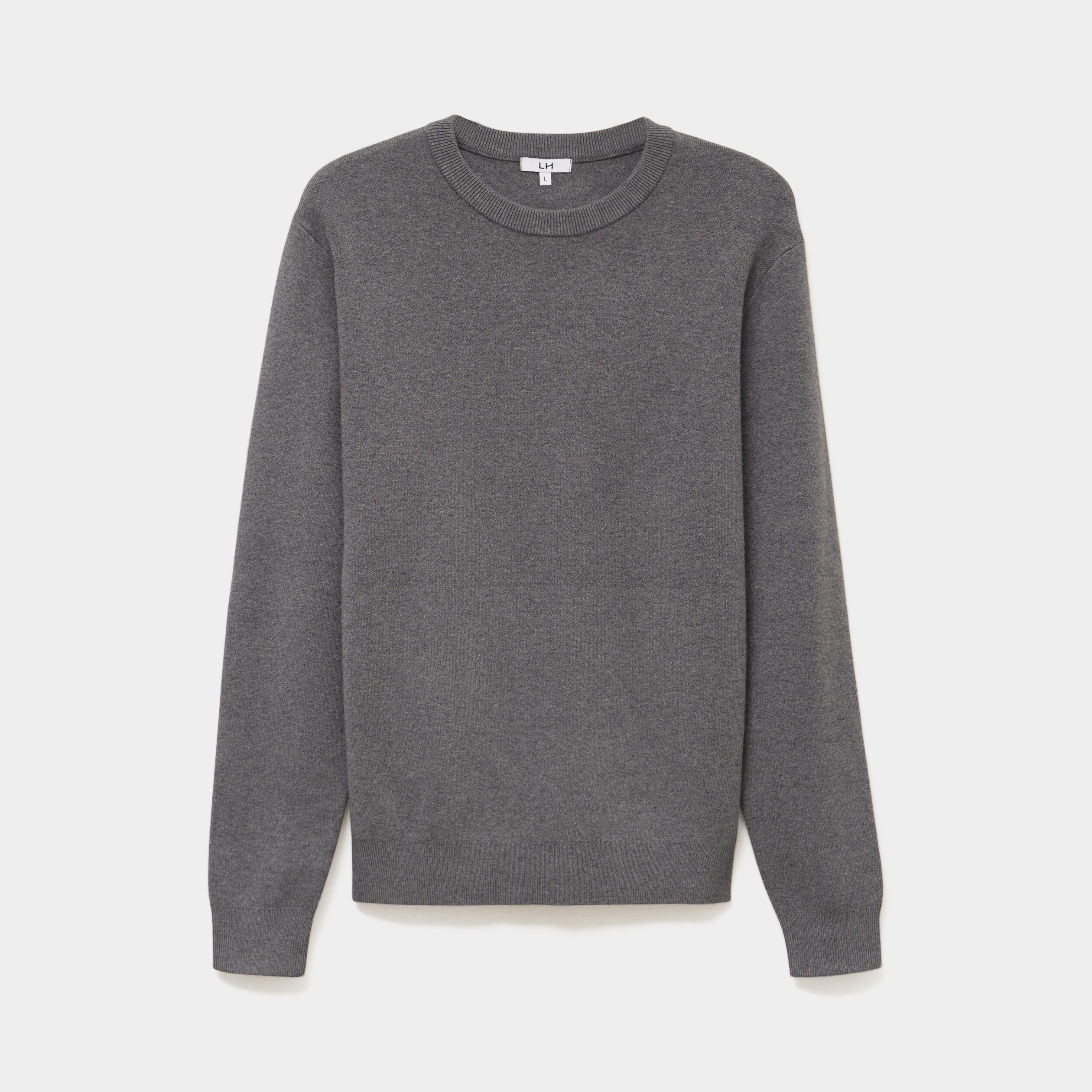 Pull col rond manches longues gris homme | La Halle