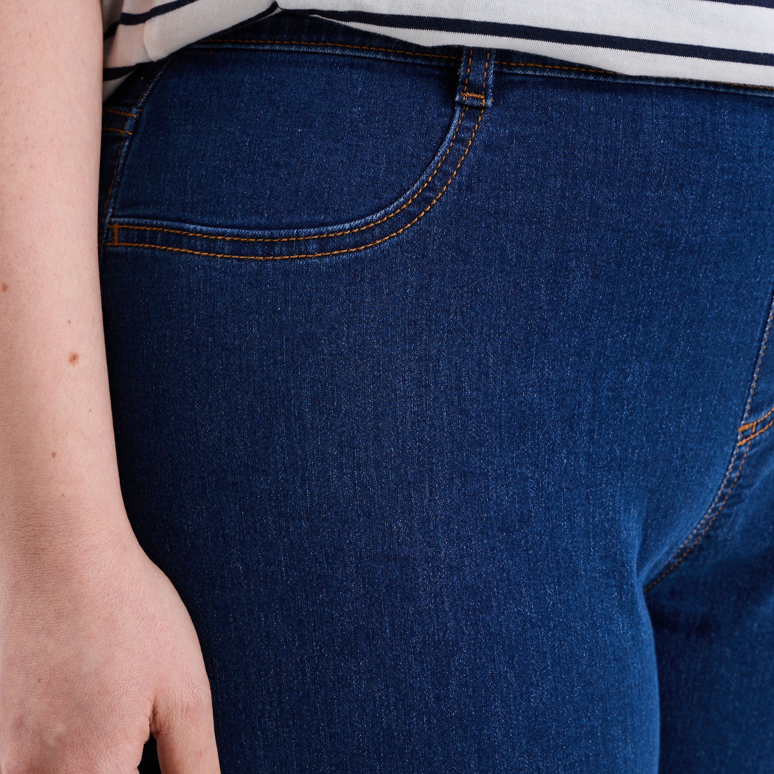 Jegging avec passants taille haute denim stone femme grande taille | La ...