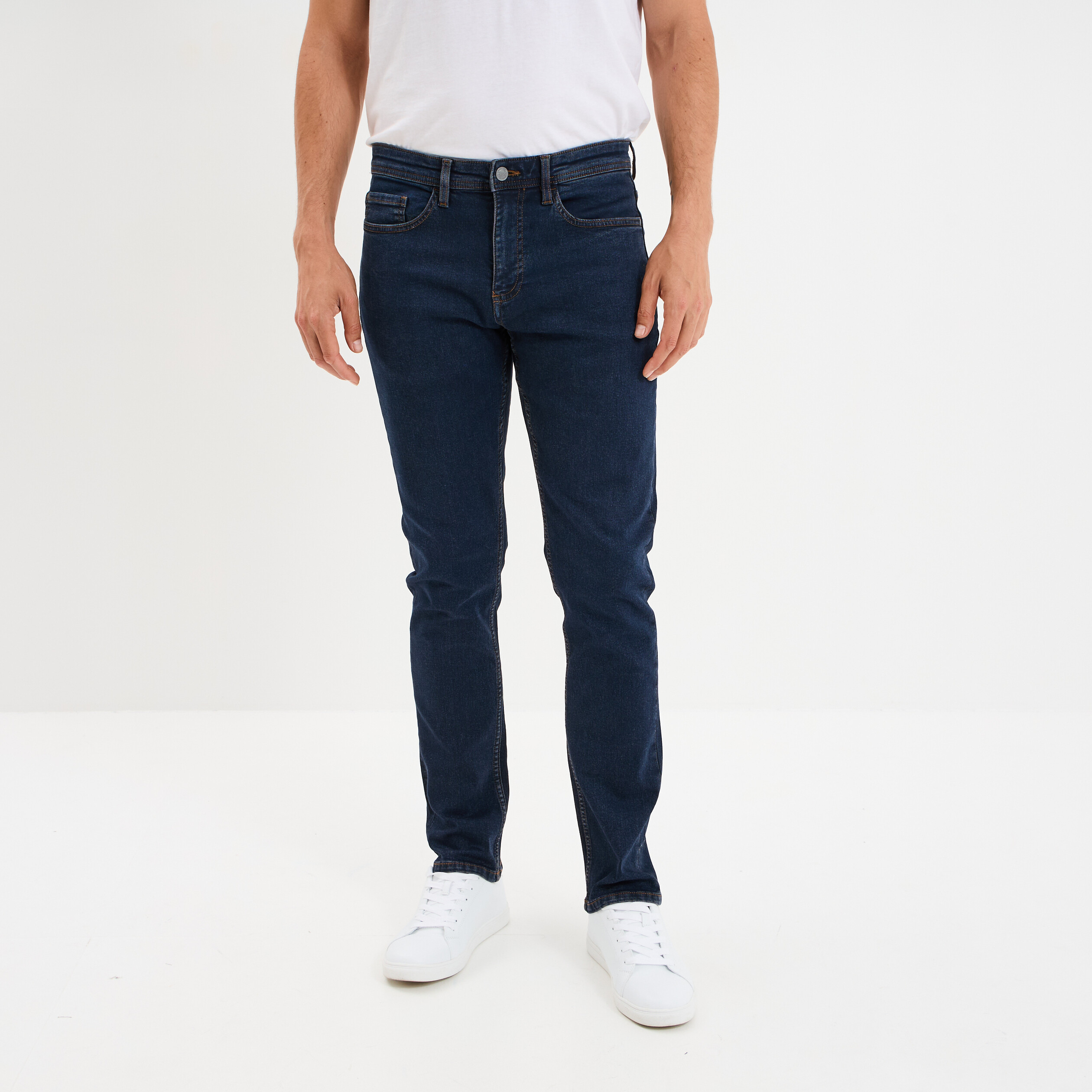 Jean straight 5 poches denim brut homme | La Halle