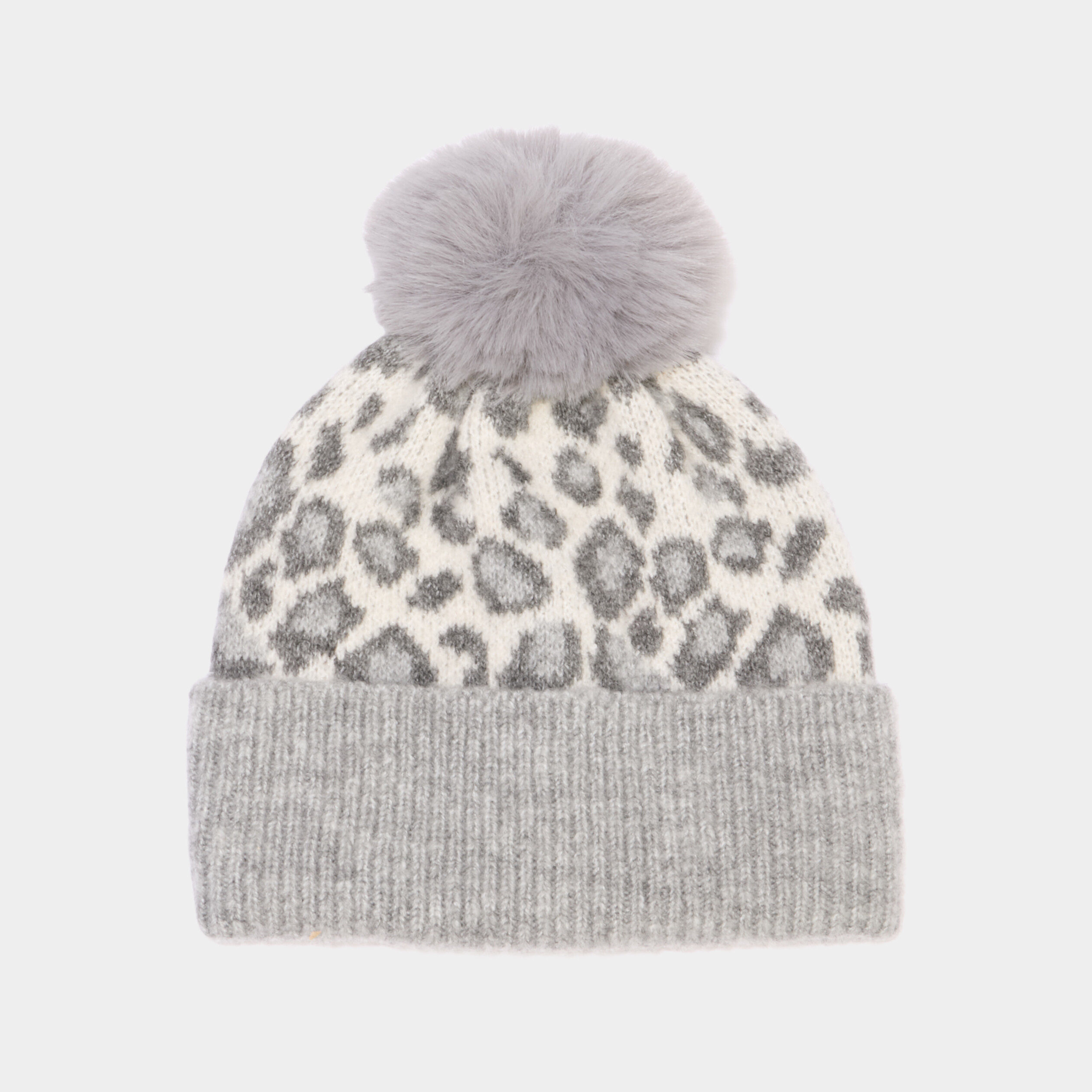 Bonnet à pompon gris femme | La Halle