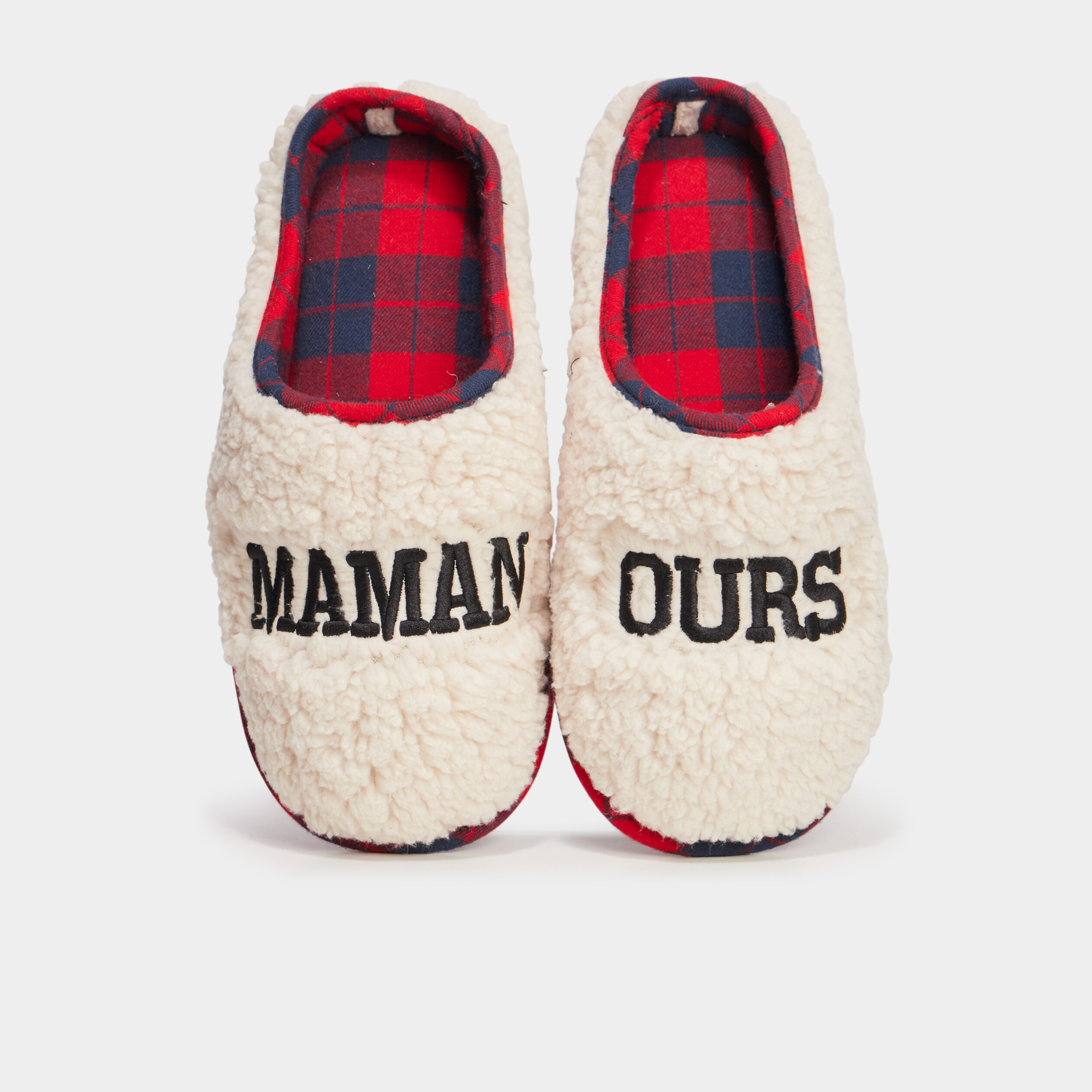 Chaussons mules Noël sable femme | La Halle