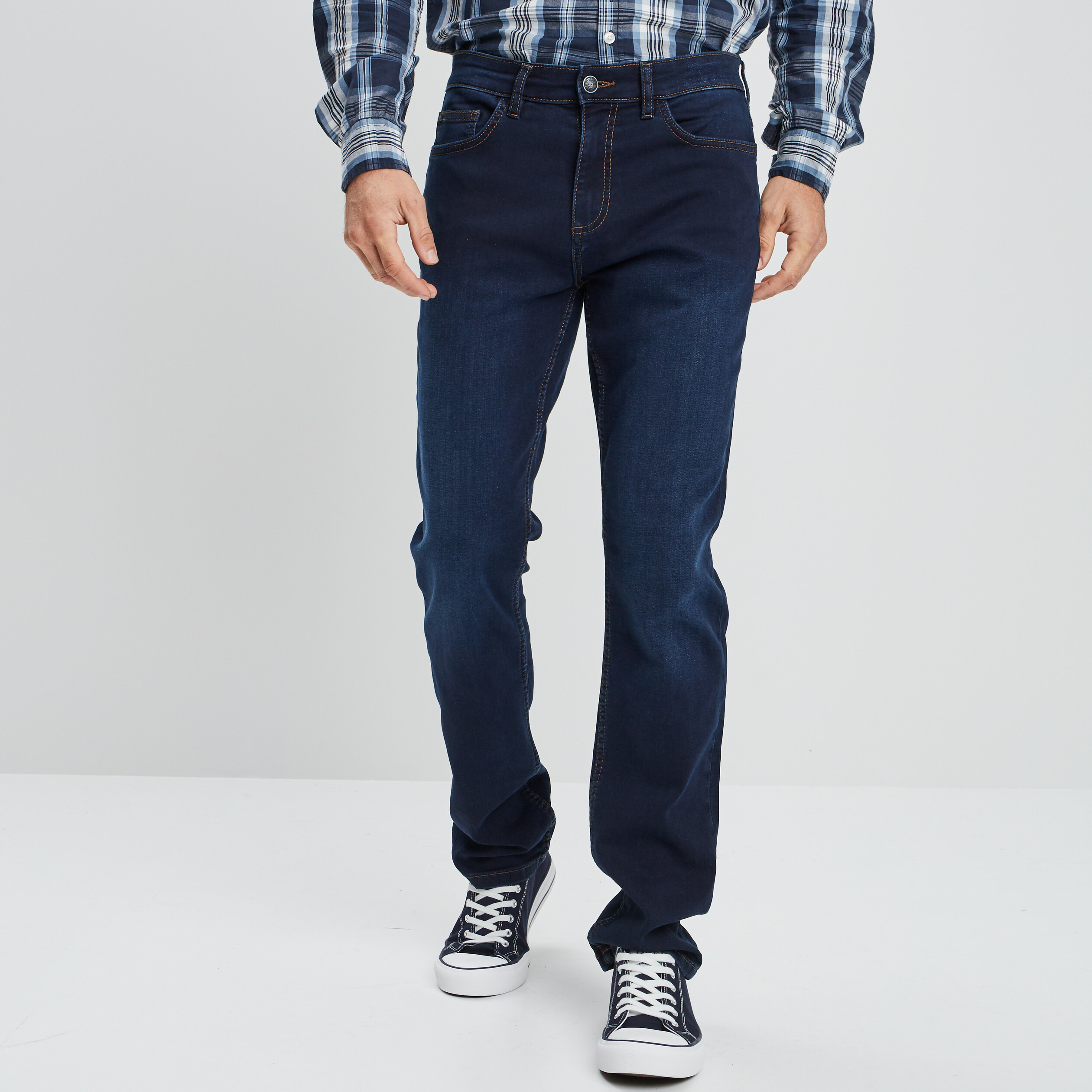 Jean stretch coupe regular denim brut homme | La Halle