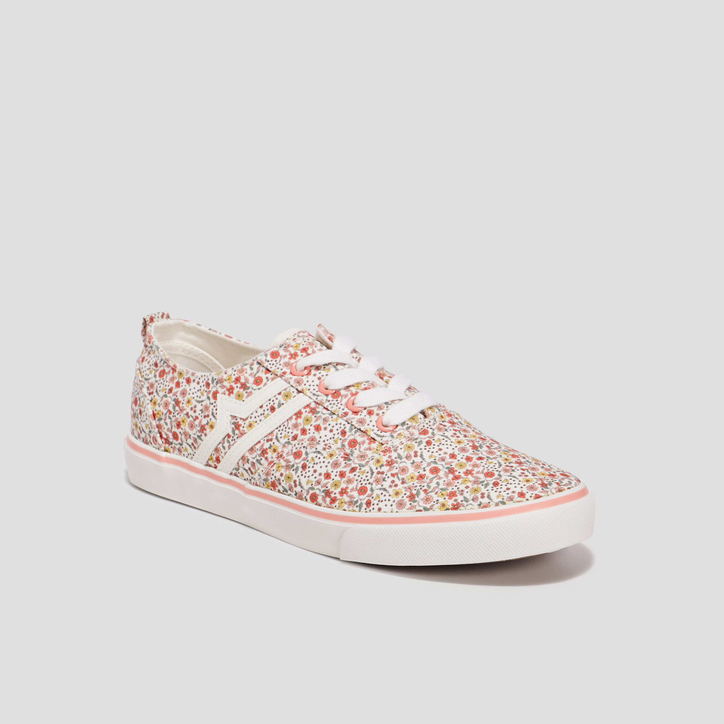 Tennis en toile à lacets Creeks multicolore femme | La Halle