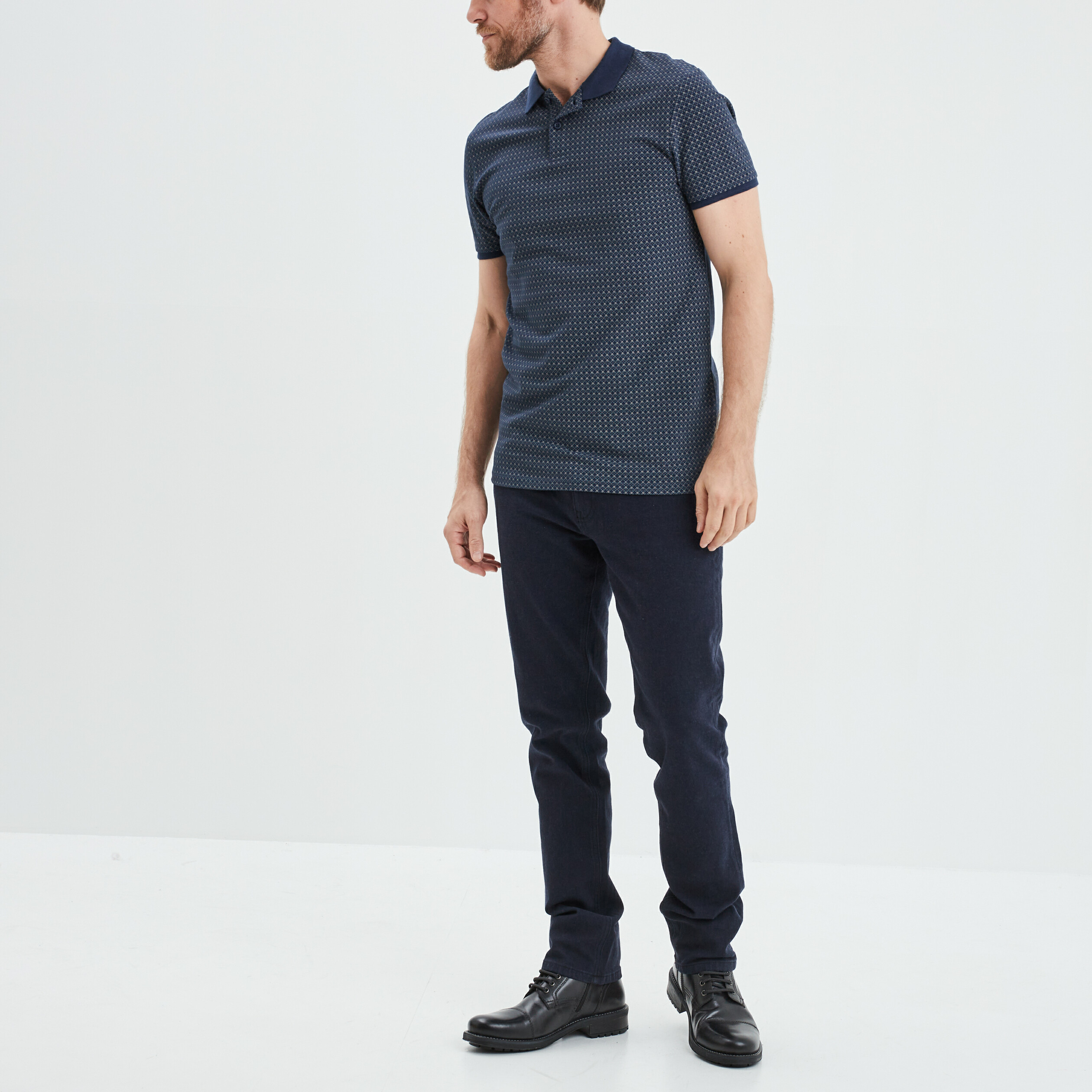 Pantalon straight 5 poches Liberto bleu foncé homme | La Halle