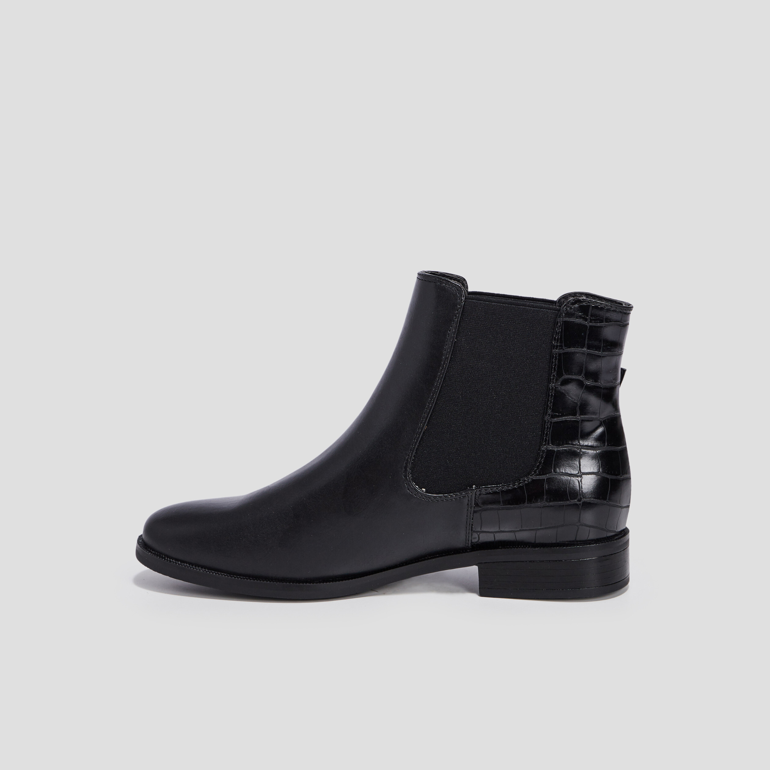Bottines chelsea plates noir femme | La Halle