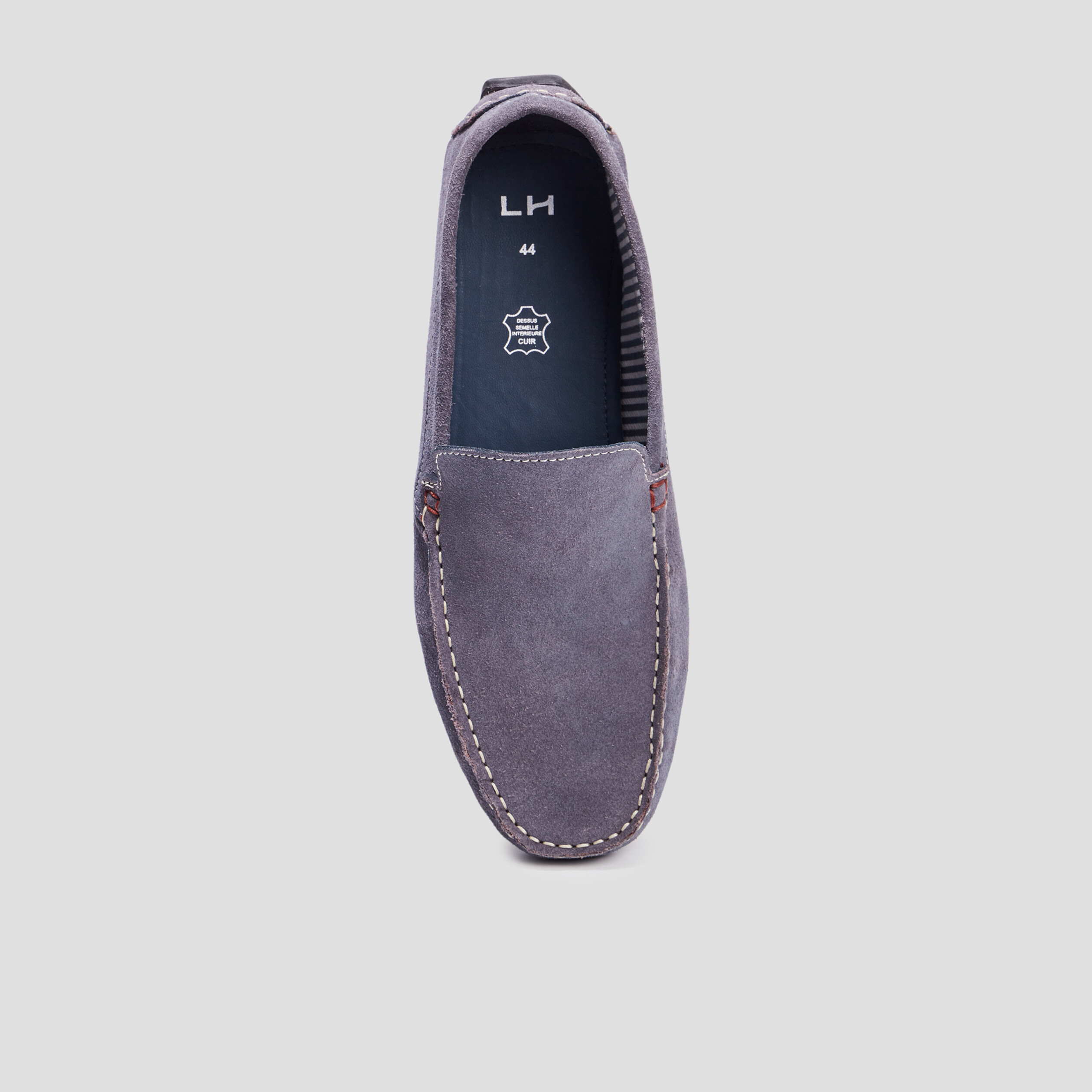 Mocassins en cuir bleu homme | La Halle Mocassins en cuir bleu homme | La Halle
