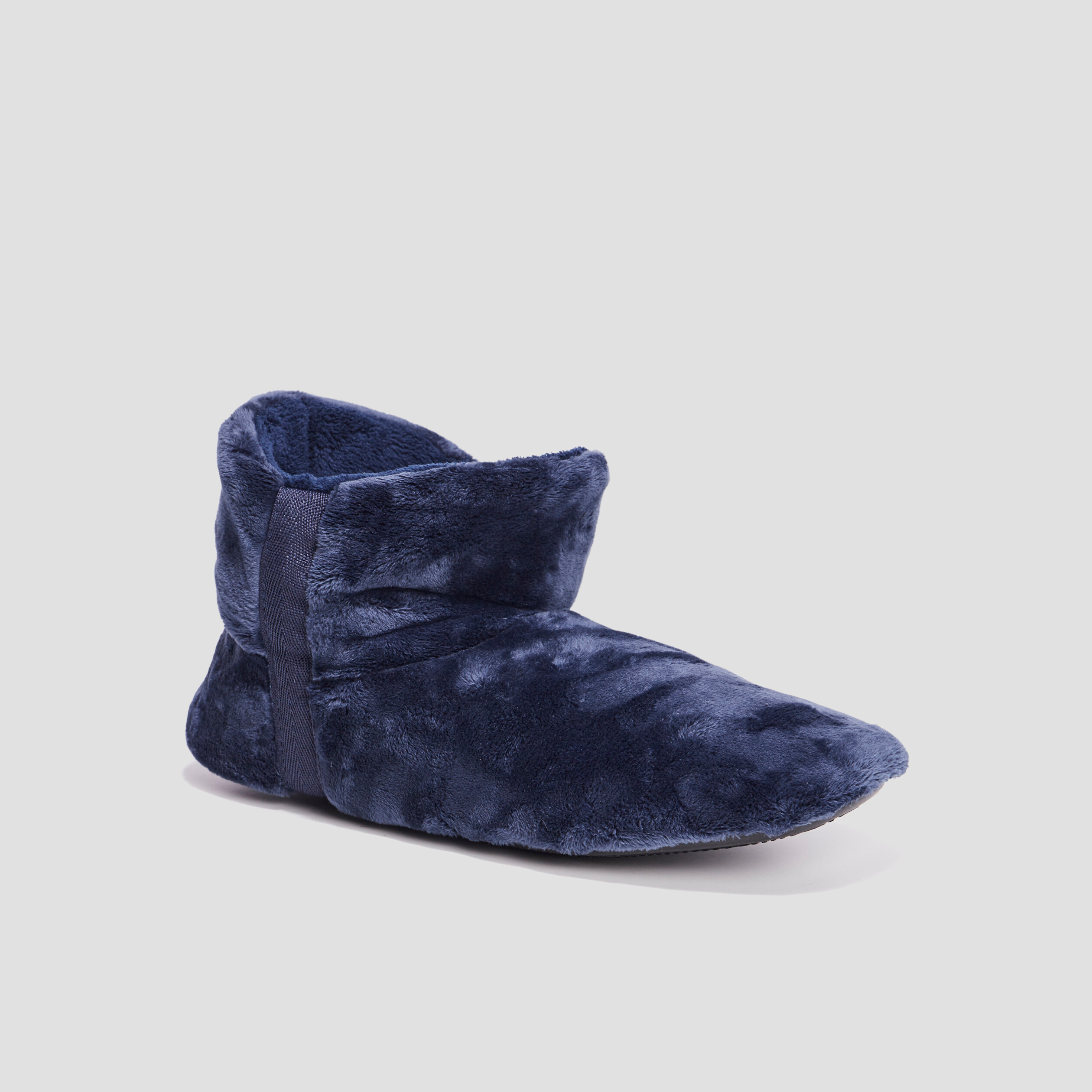 Chaussons boots aspect velours gris homme | La Halle