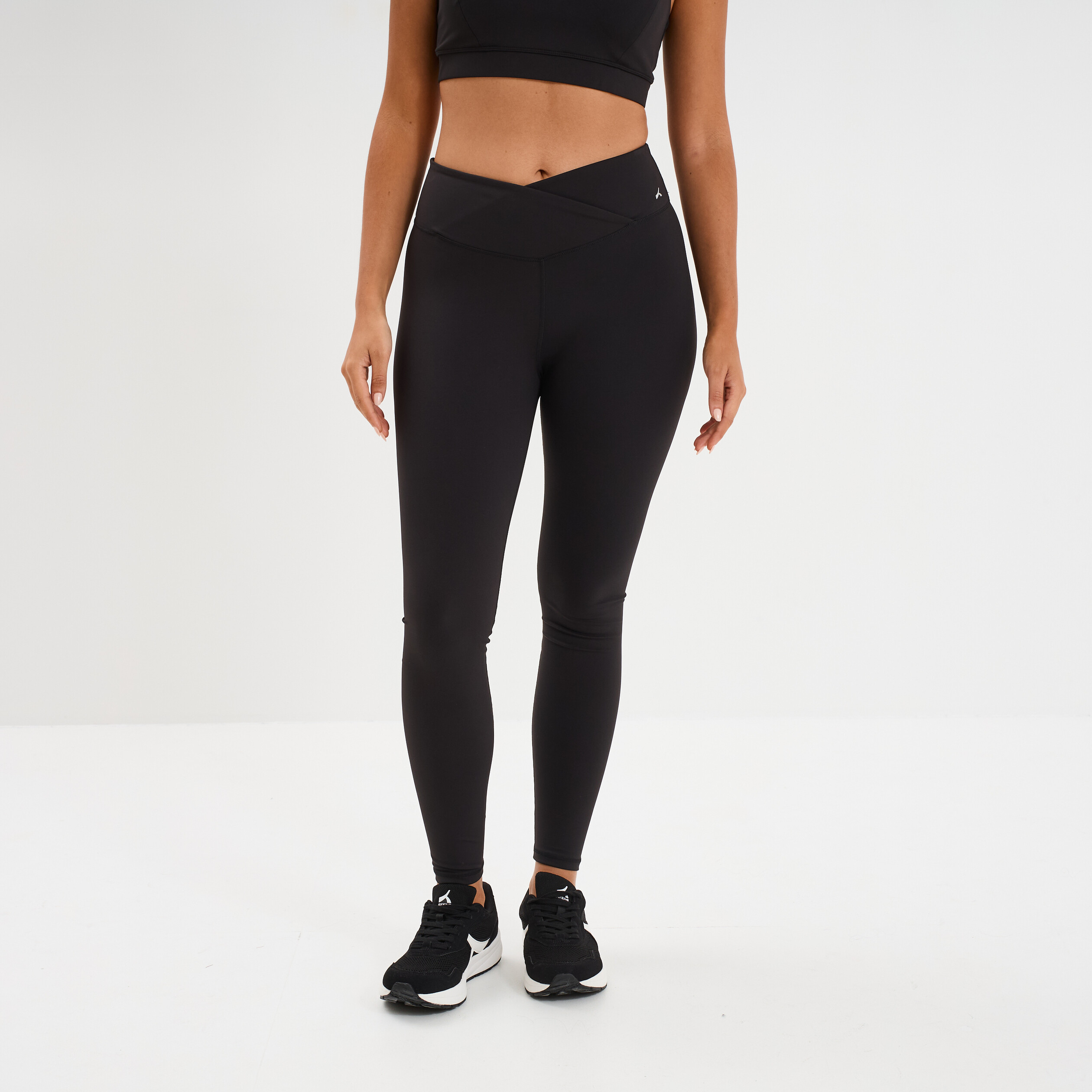 Legging de sport taille haute noir femme | La Halle